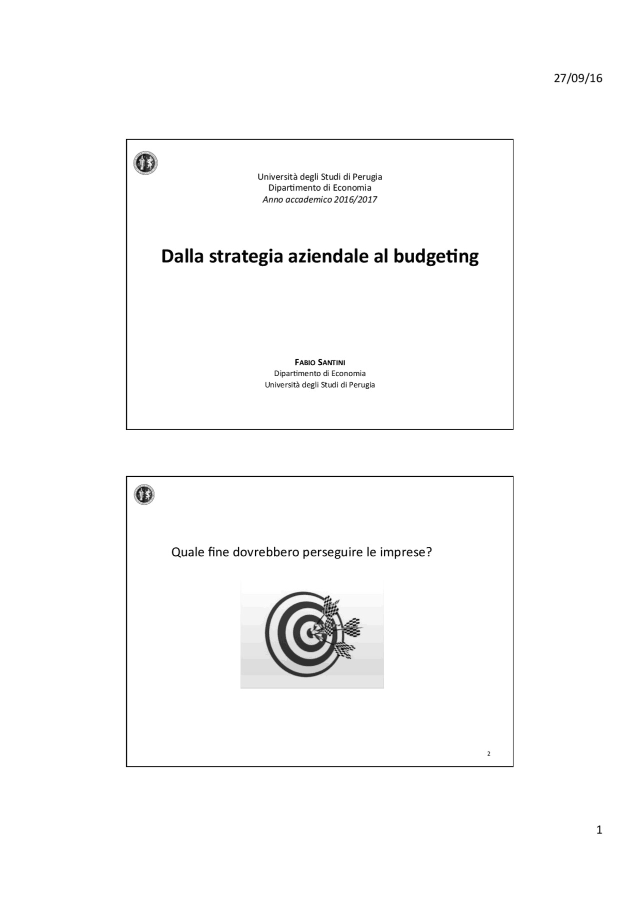 Programmazione E Controllo Riassunti Docsity