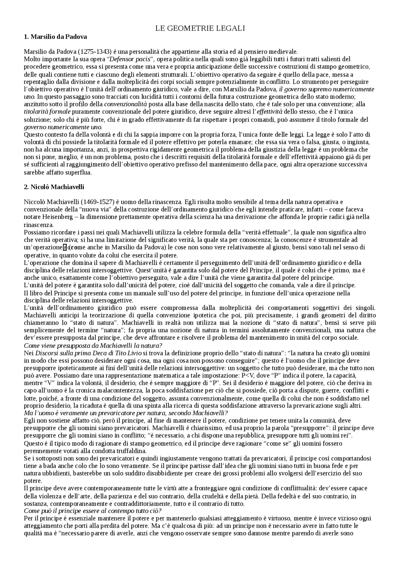 Riassunto Filosofia Del Diritto Docsity
