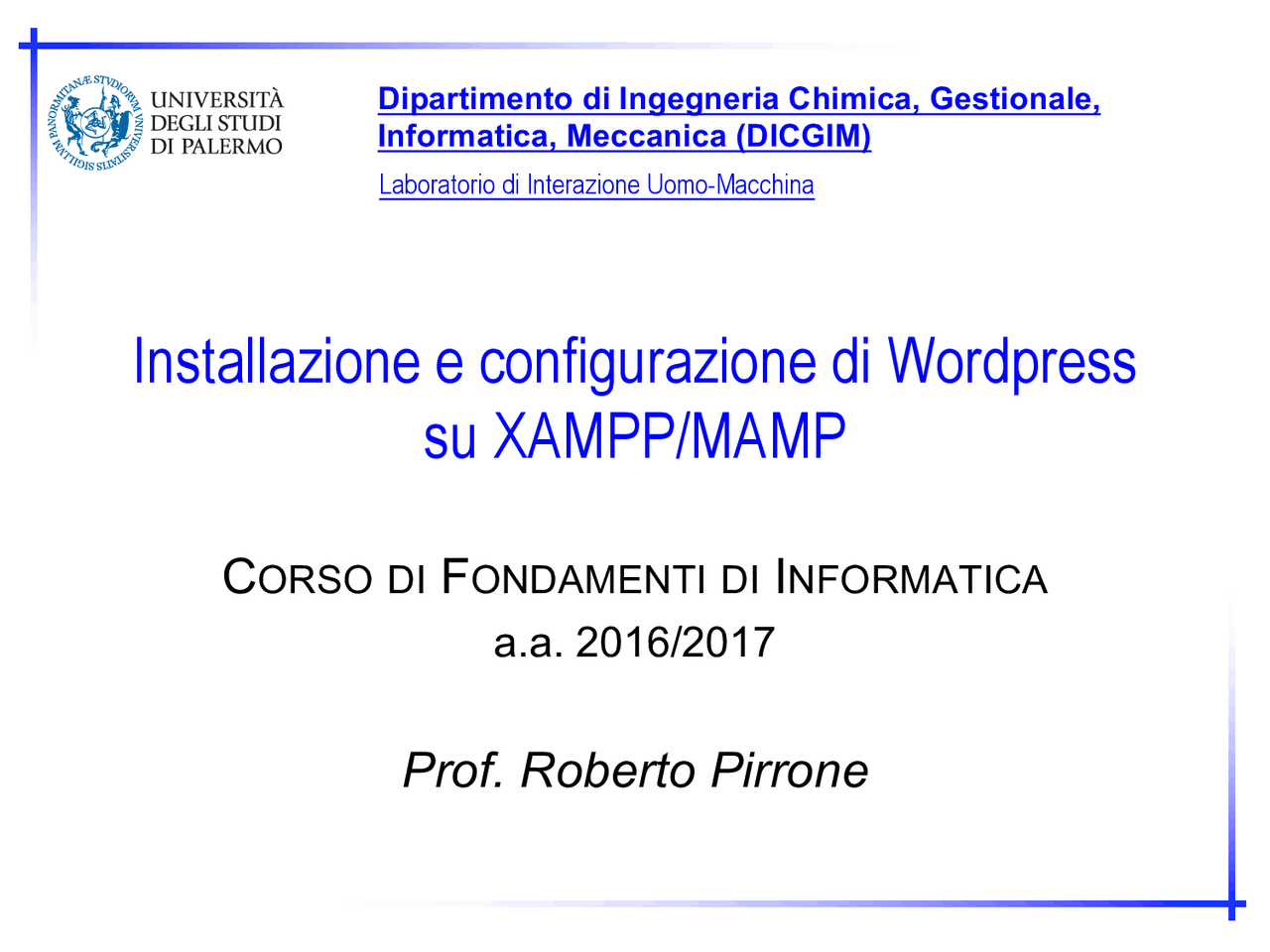Installazione Wordpress Docsity