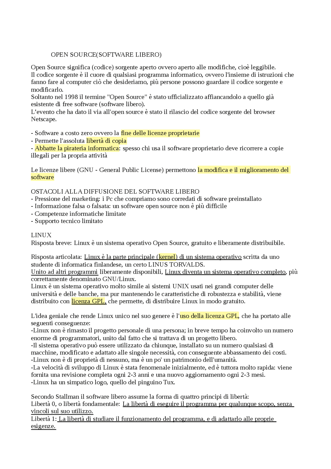 Open Source Informatica Docsity