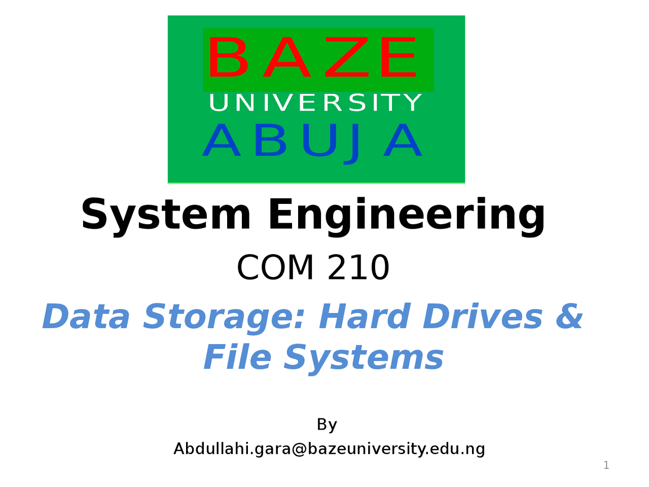 Data Storage And File Systems Docsity