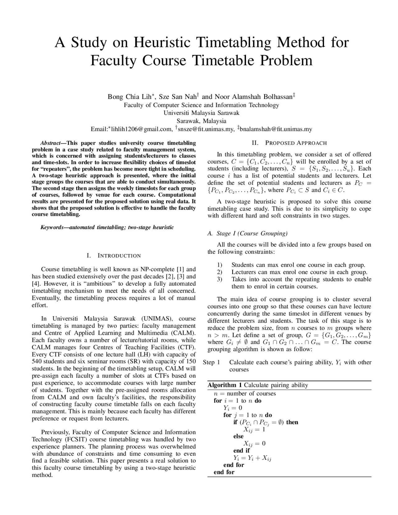 Study on Heuristic Timetabling Method - Docsity
