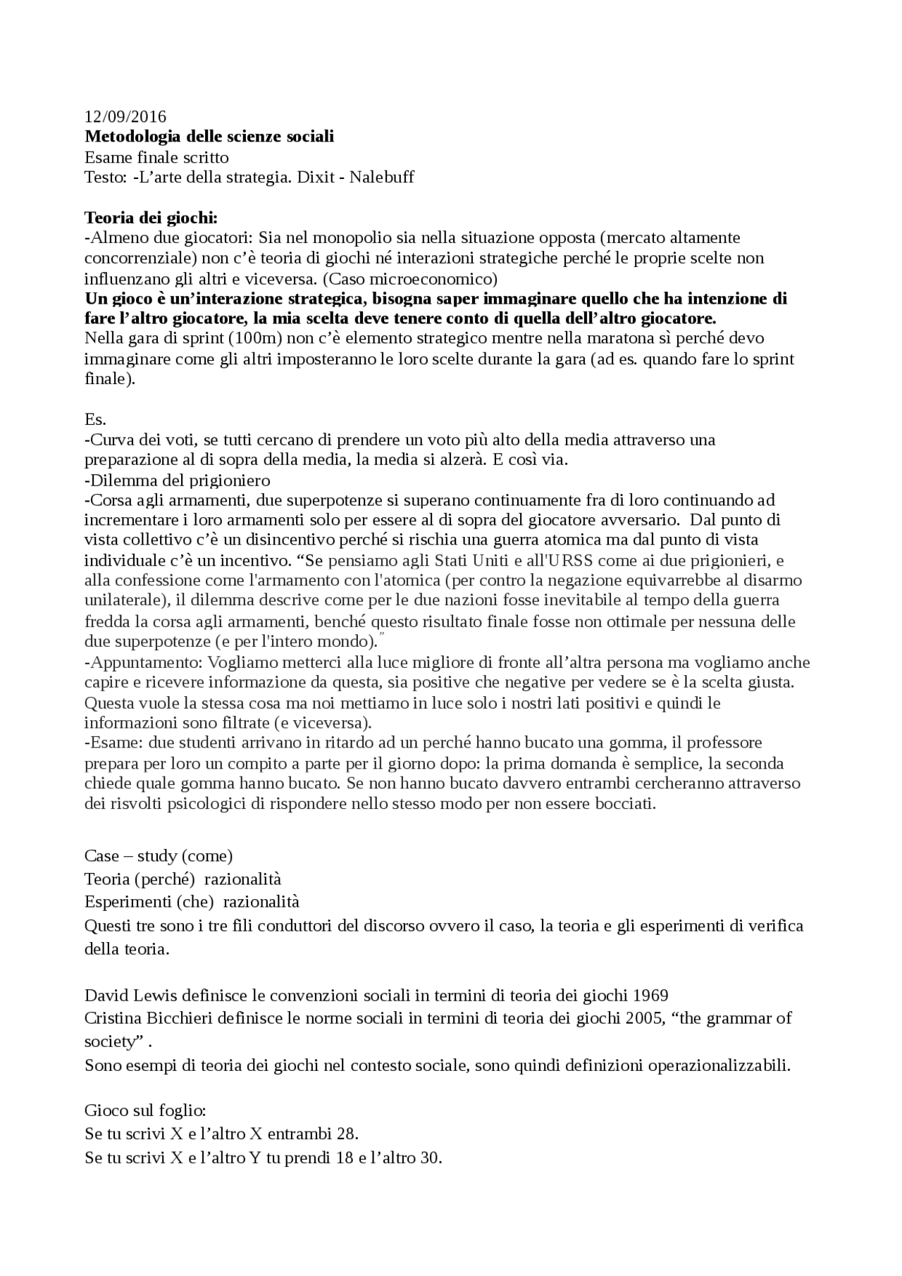Appunti Metodologia Delle Scienze Sociali Prof Sillari Docsity