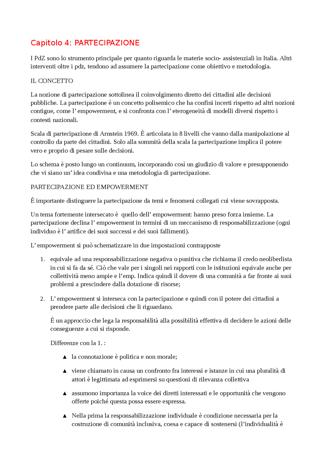 Welfare Locale Bifulco Schemi E Mappe Concettuali Di Sociologia Docsity