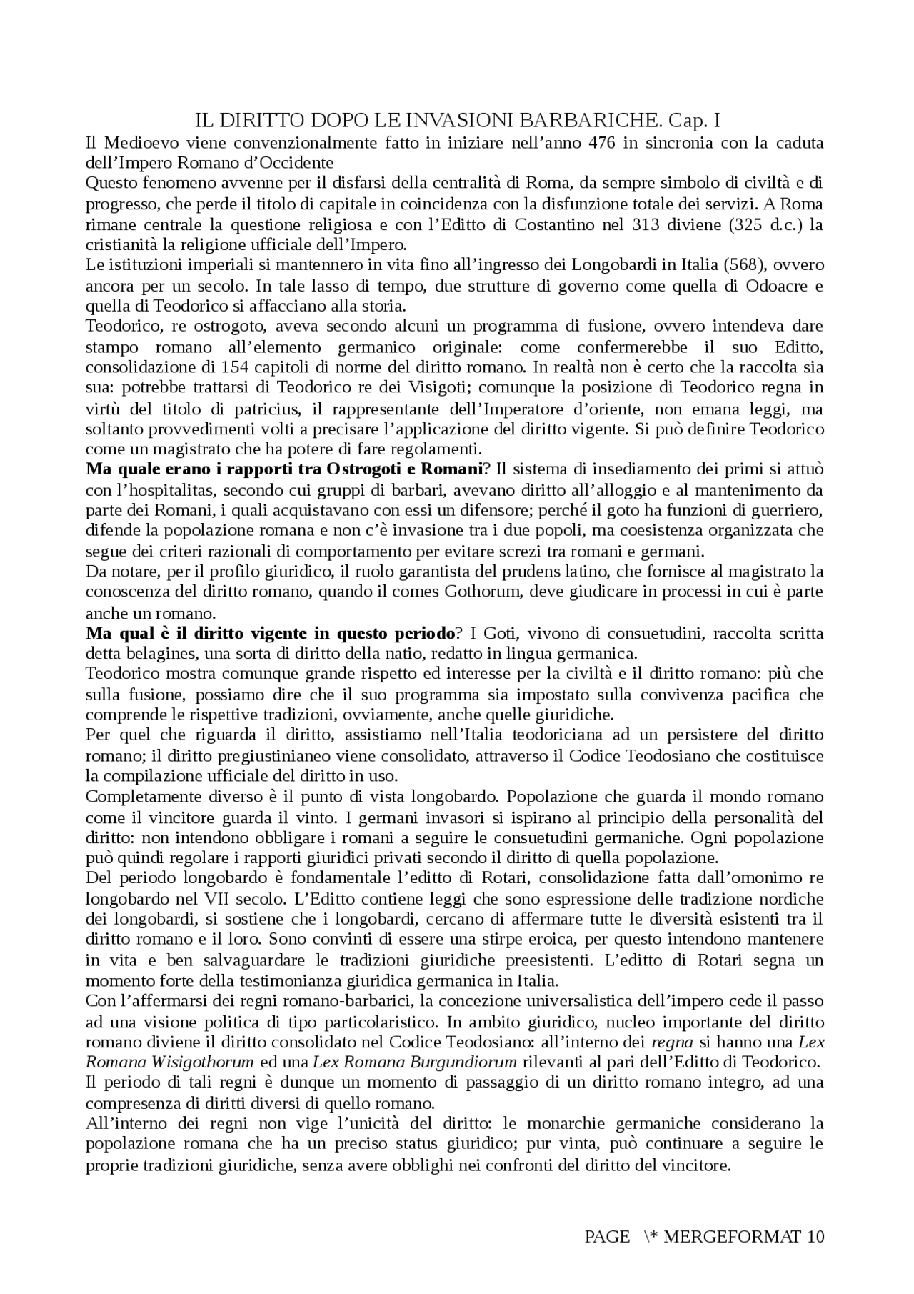 Storia Del Diritto Diritto Comune Docsity