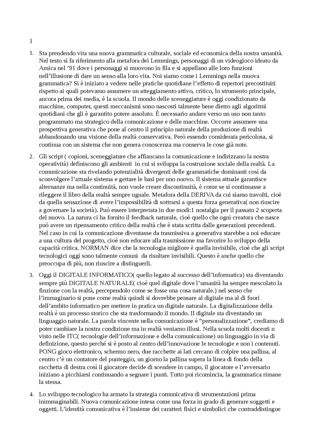 Comunicazione Generativa Luca Toschi Docsity