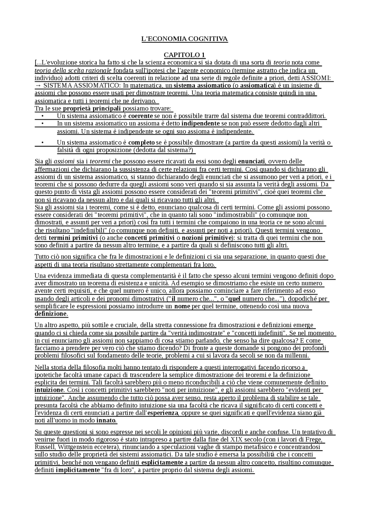 Alessandro Innocenti Leconomia Cognitiva Carocci Roma 2009 Docsity