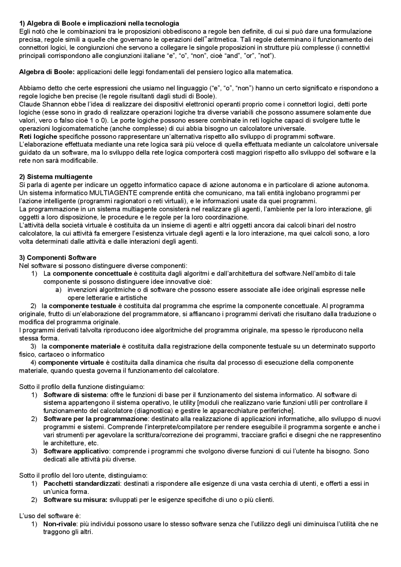 Domande Chiave Per Informatica Giuridica Docsity