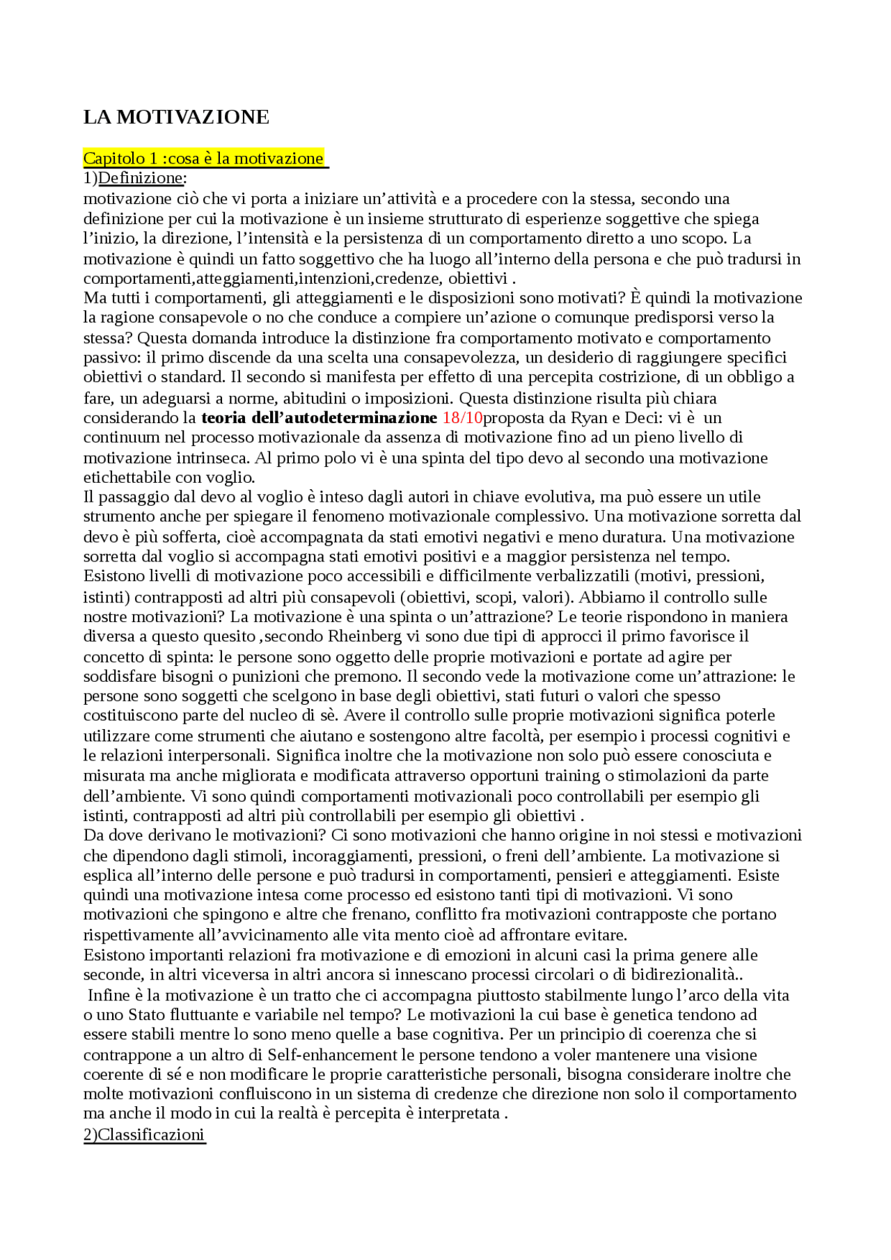 La Motivazione Libro Moè Docsity