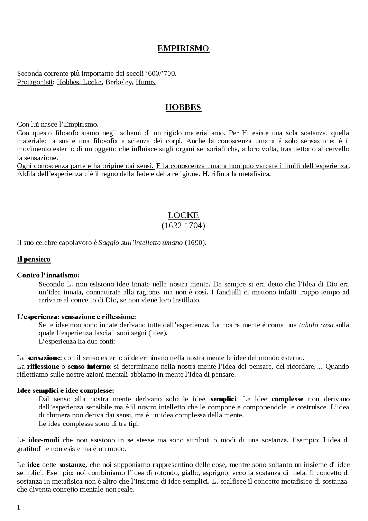 Filosofia Riassunti Docsity