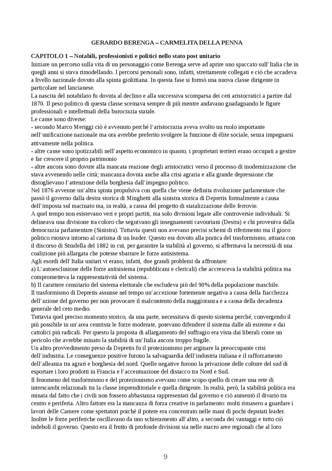 Gerardo Berenga. Un notabile meridionale nell’Italia Liberale | Appunti ...