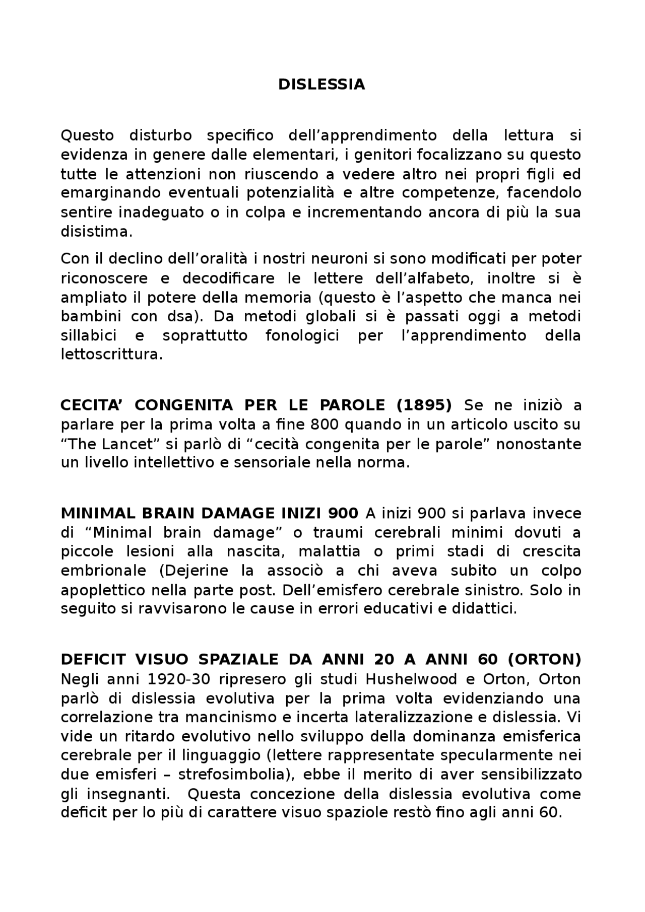 Dislessia E Metodi Didattici Docsity