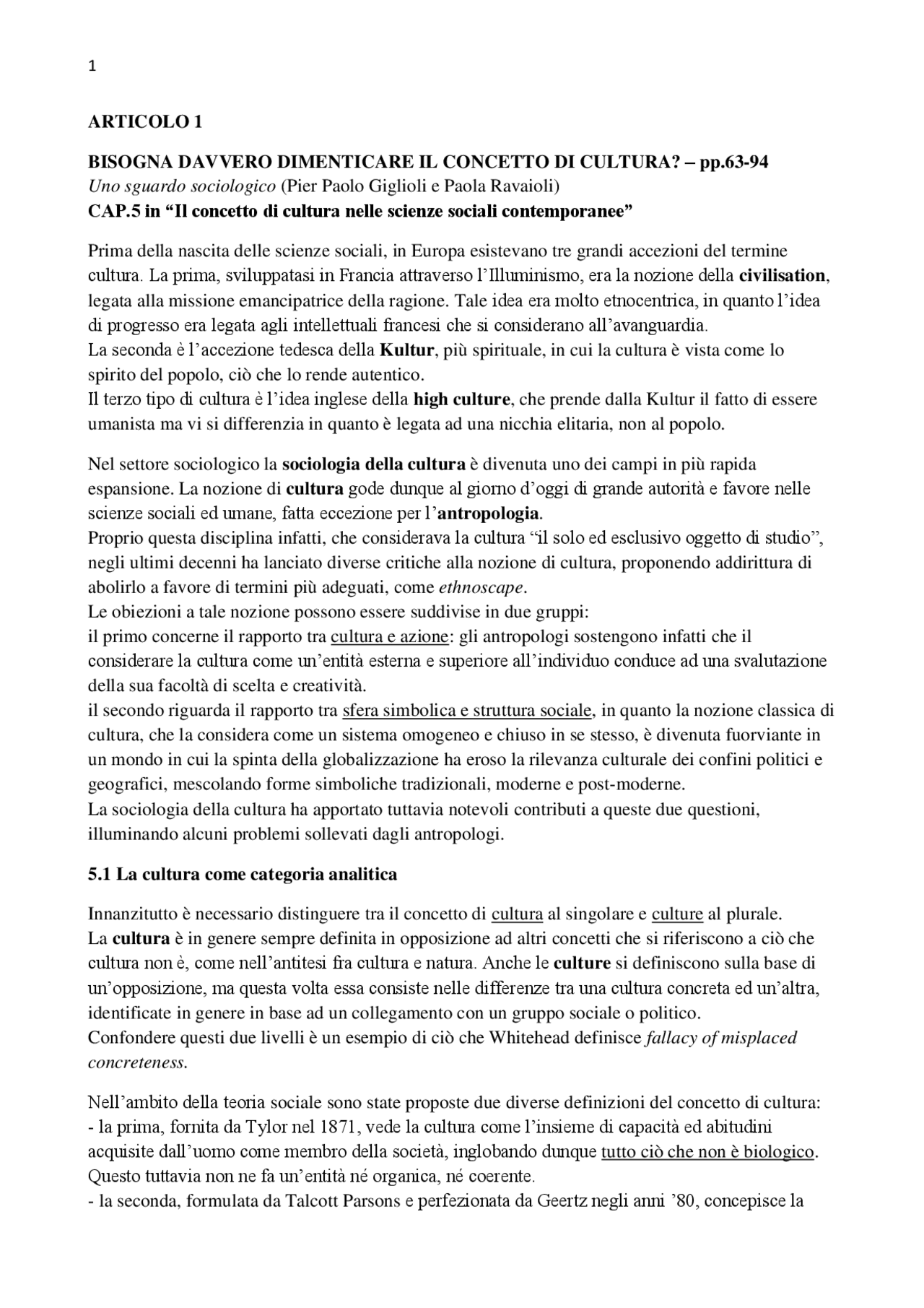 Sociologia del Multiculturalismo - Docsity