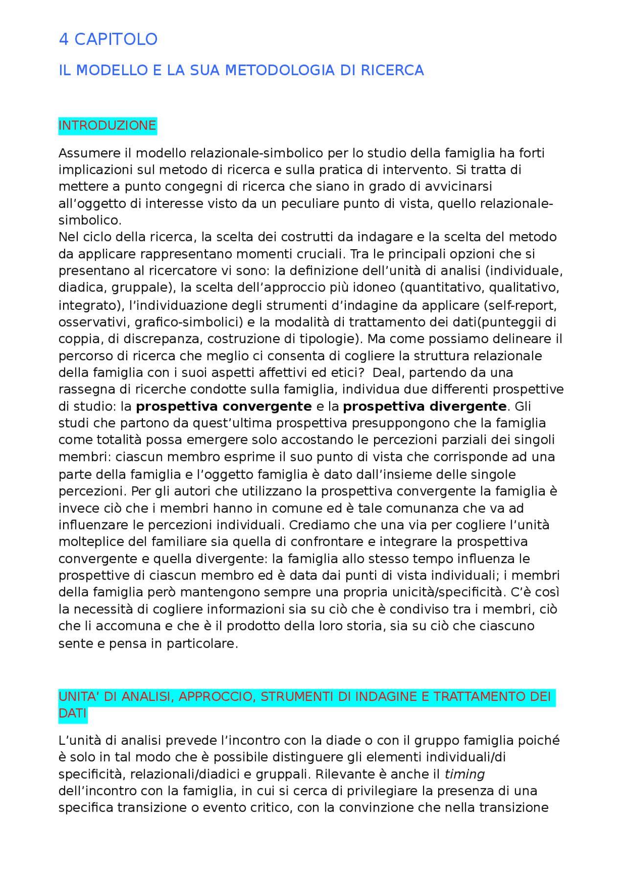 Alla Ricerca Del Famigliare Il Modello Relazionale Simbolico Docsity