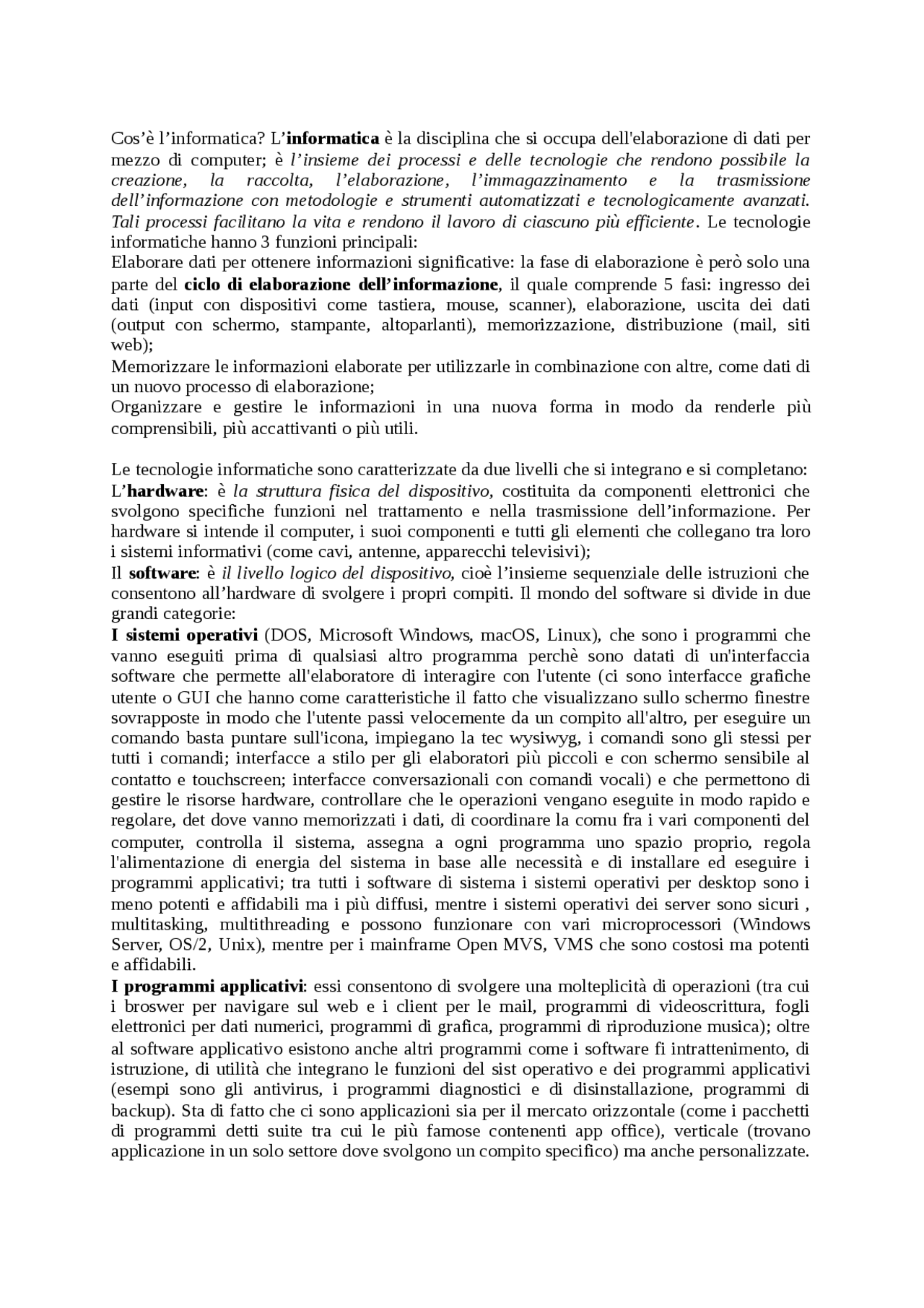 Information And Comunication Technology Docsity