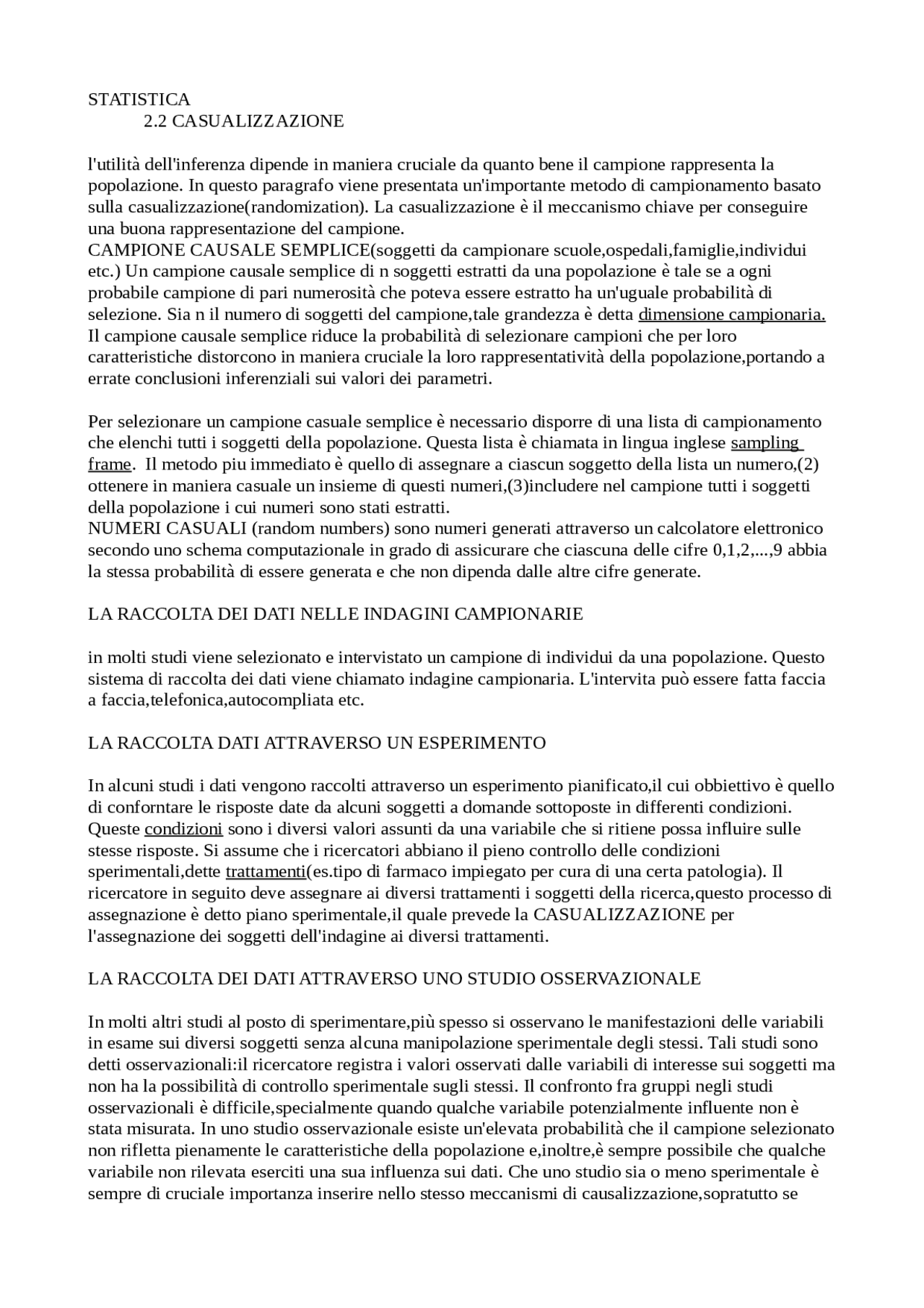 Appunti Riassunto Statistica Per Le Scienze Sociali Agresti Docsity
