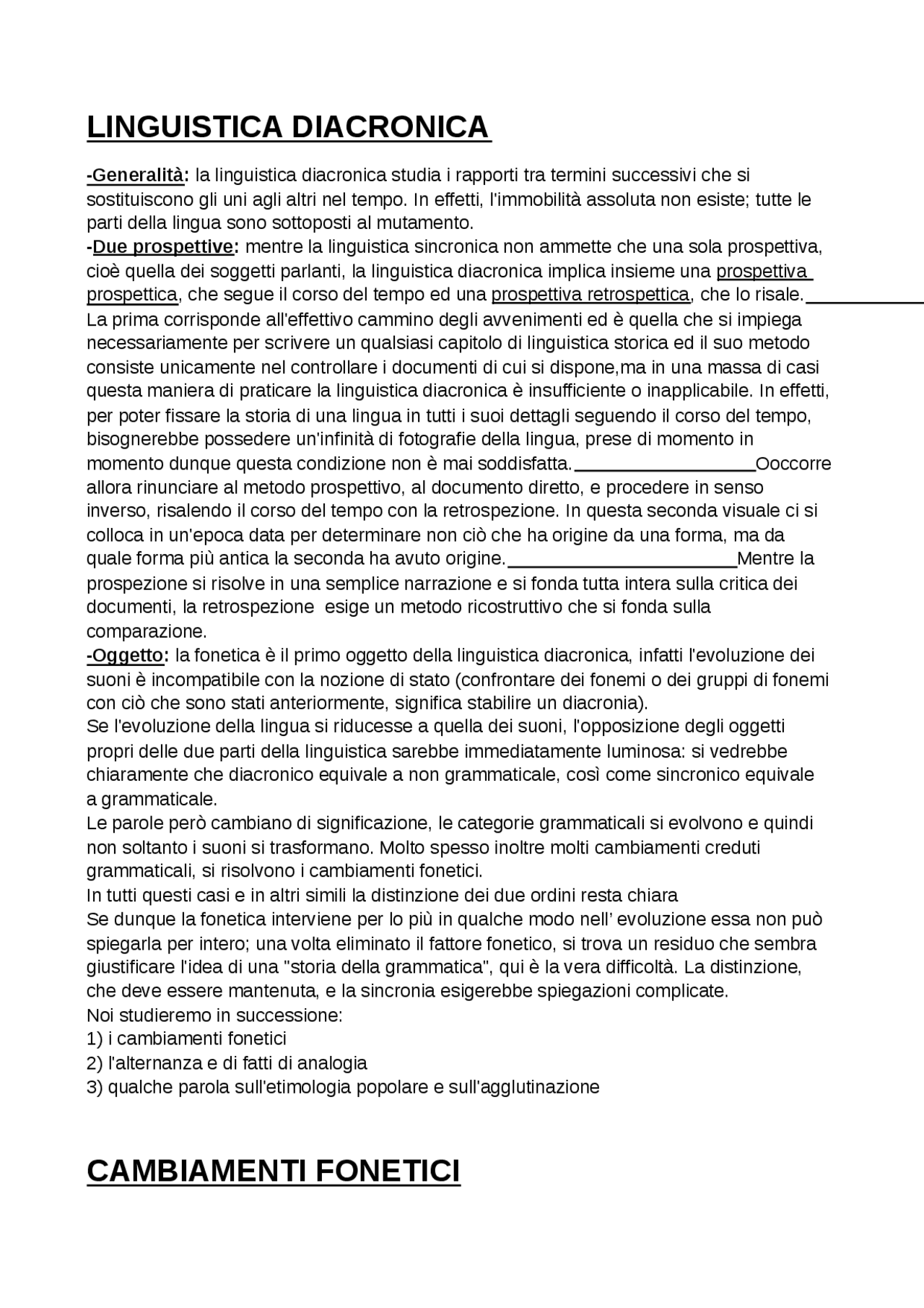 Riassunti Per Esame Di Glottologia Docsity