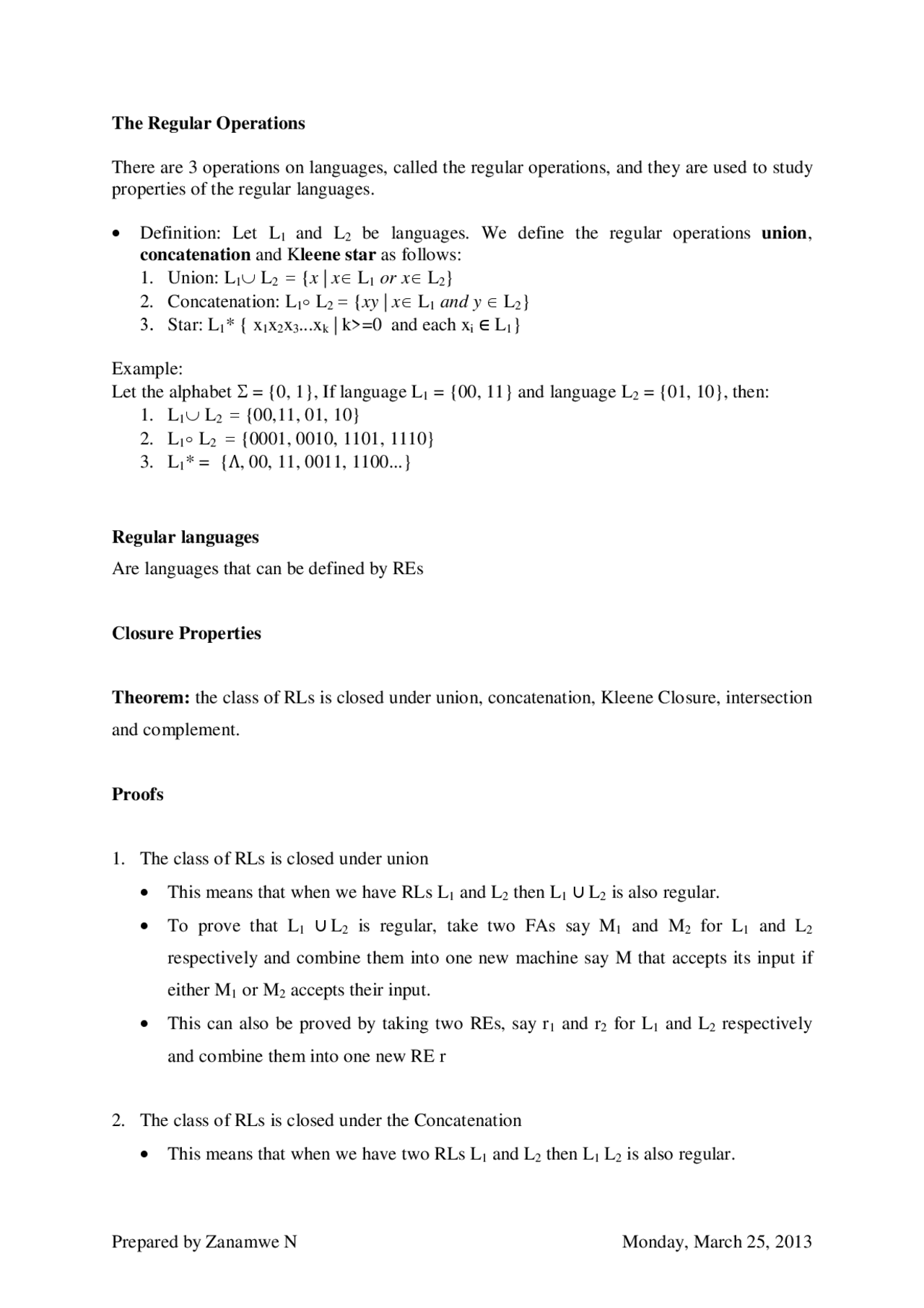 Theory Of Computation Notes Hct 424 Docsity