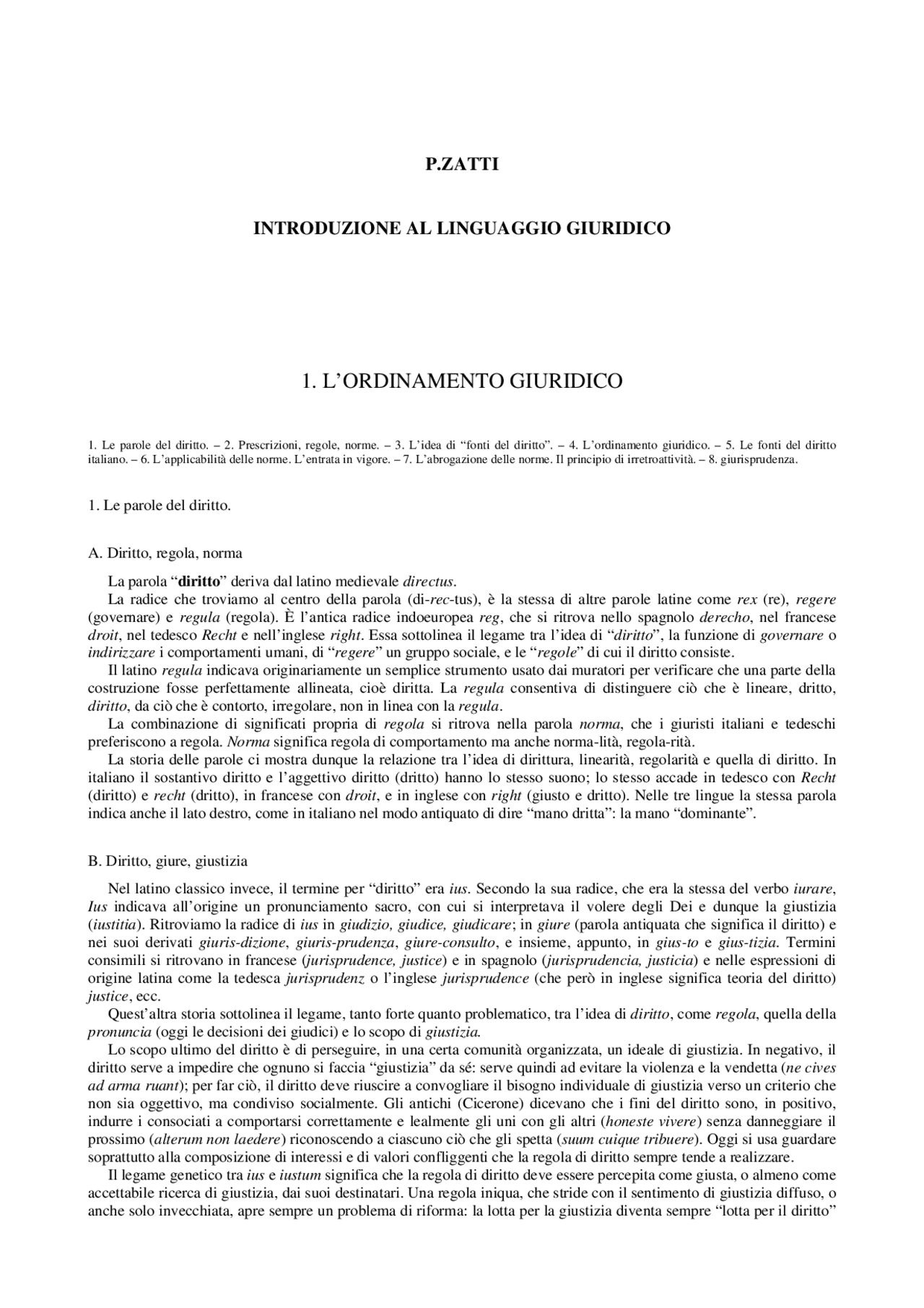 Linguaggio Giuridico Appunti Appunti Di Diritto Docsity
