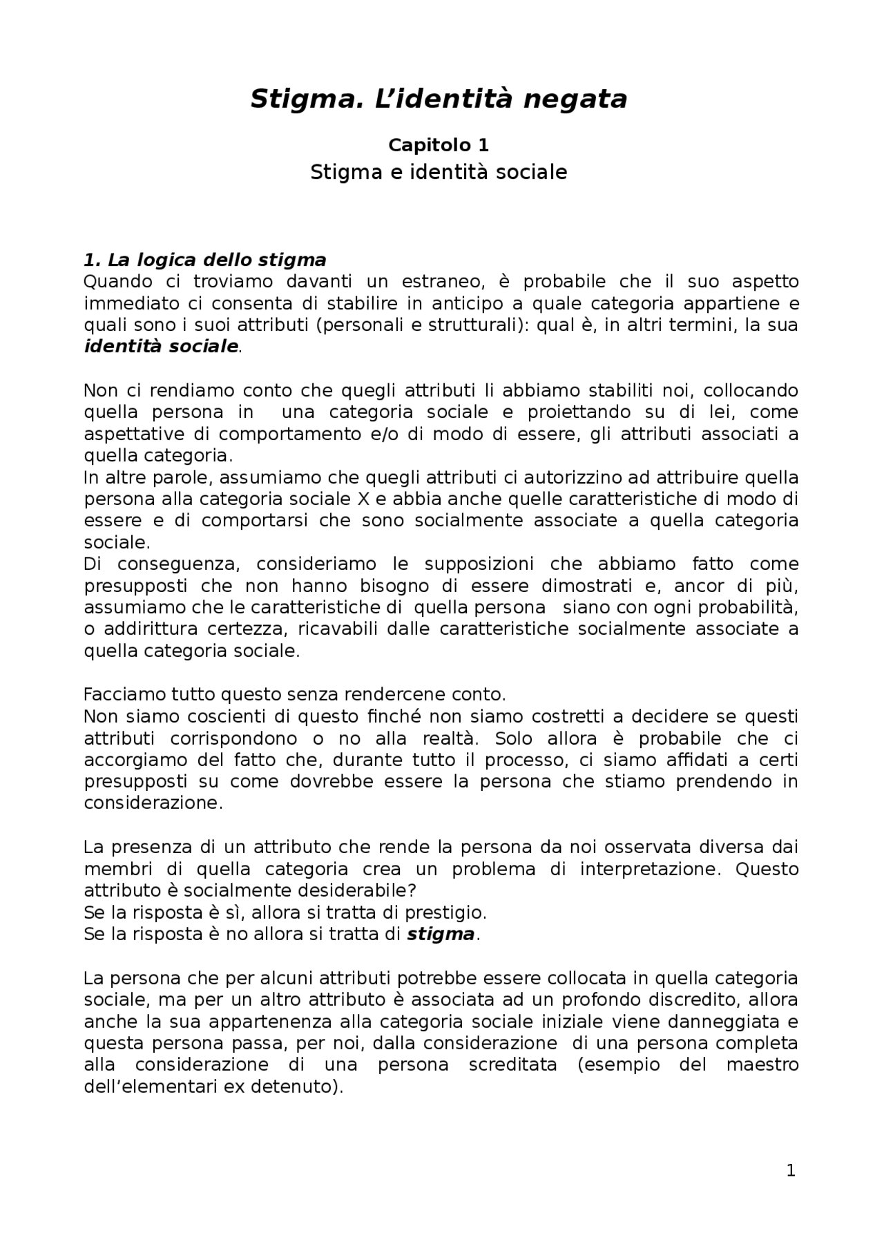Stigma Goffman Cap1 Docsity