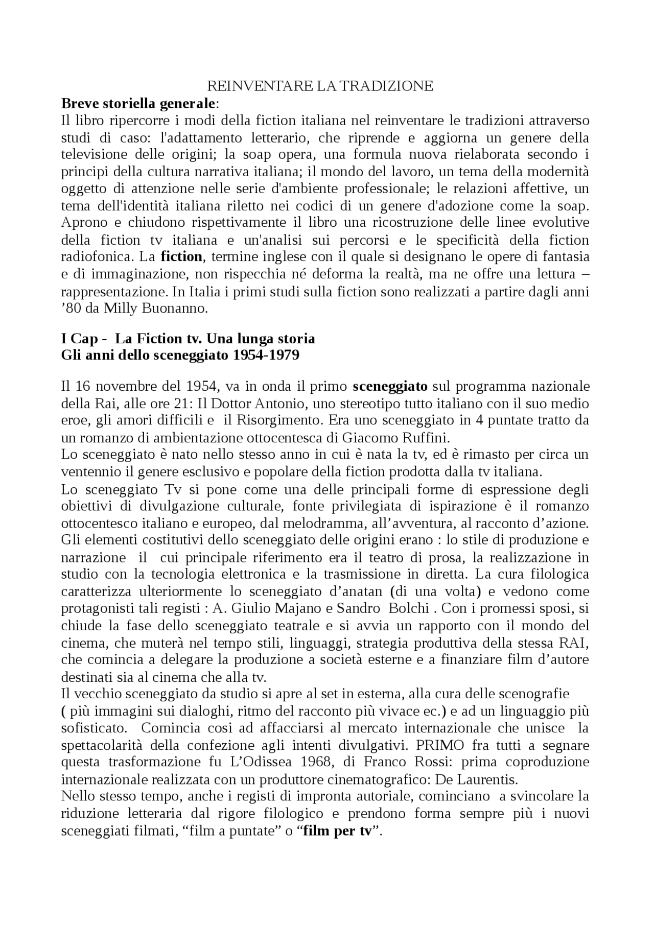 Reinventare La Tradizione Docsity