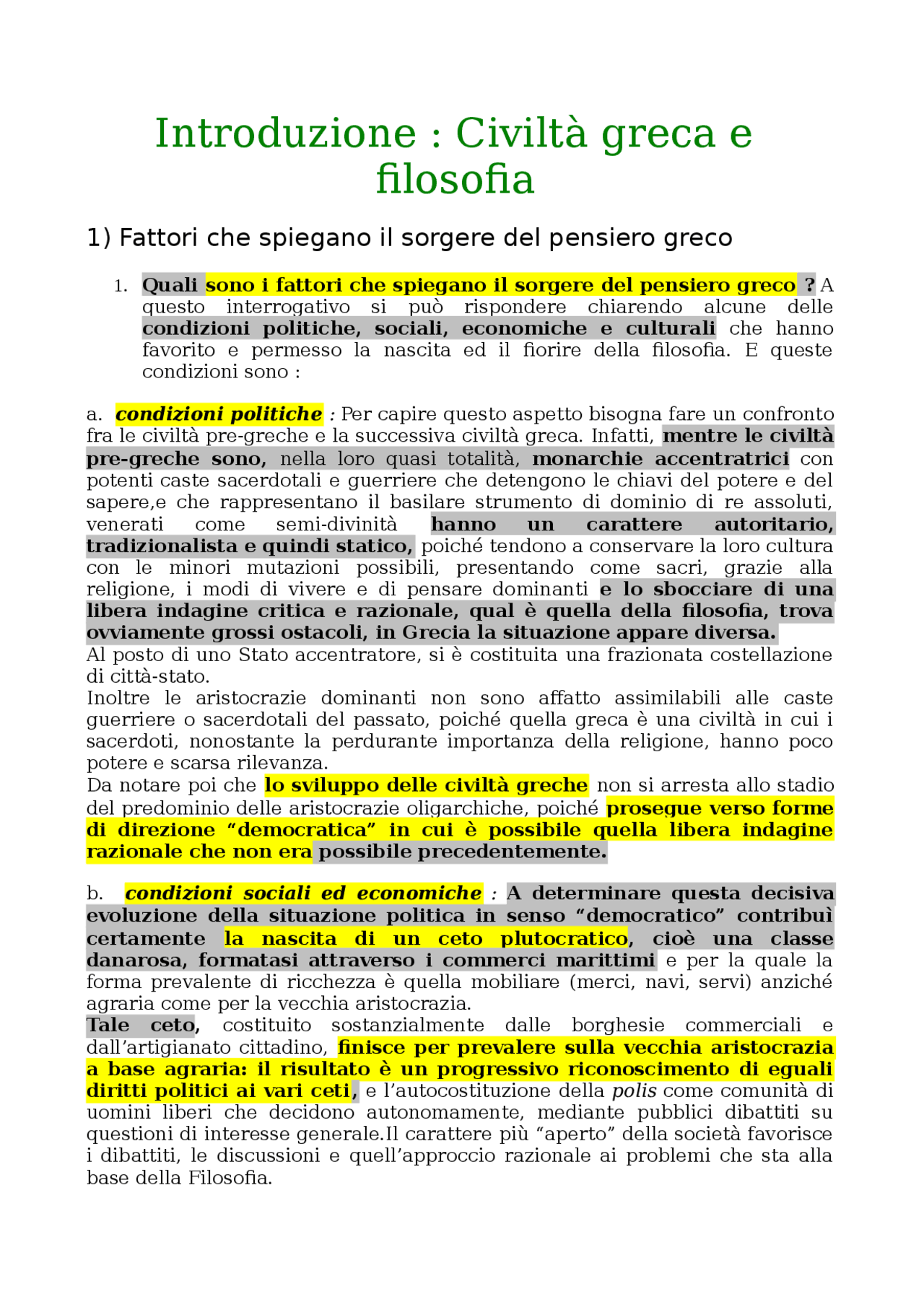 Da Talete A Platone Progetto Di Filosofia Docsity