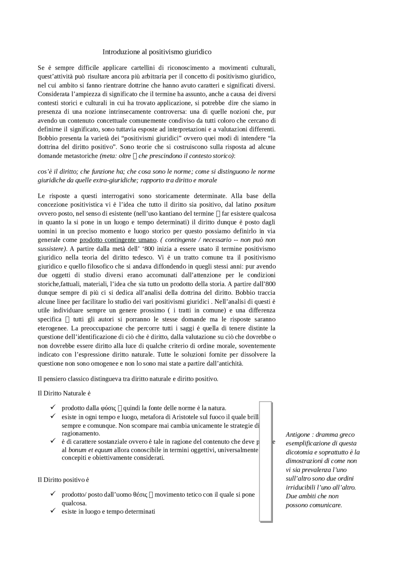 Positivismo Giuridico Docsity