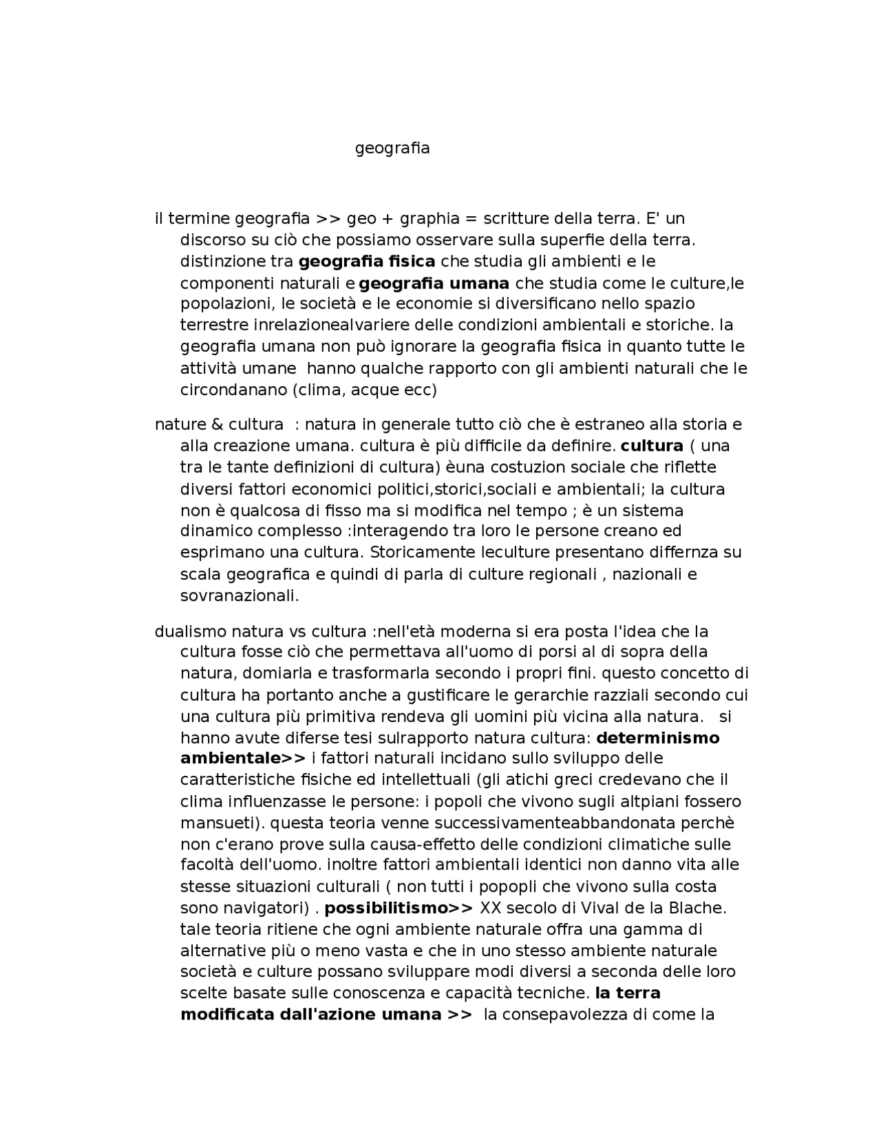 Geografia Umana Un Approccio Visuale Docsity
