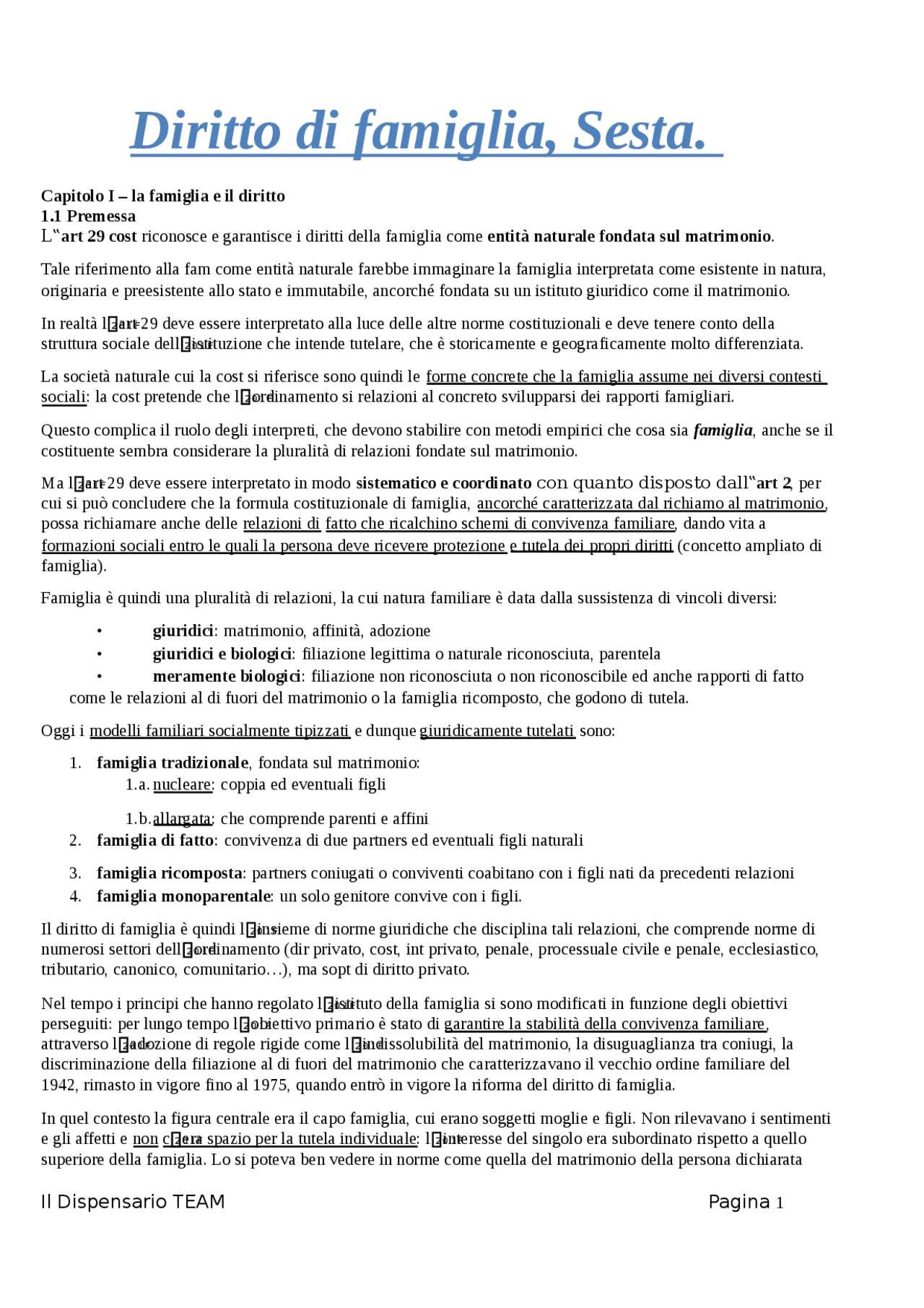 Appunti Di Diritto Di Famiglia Sesta Docsity