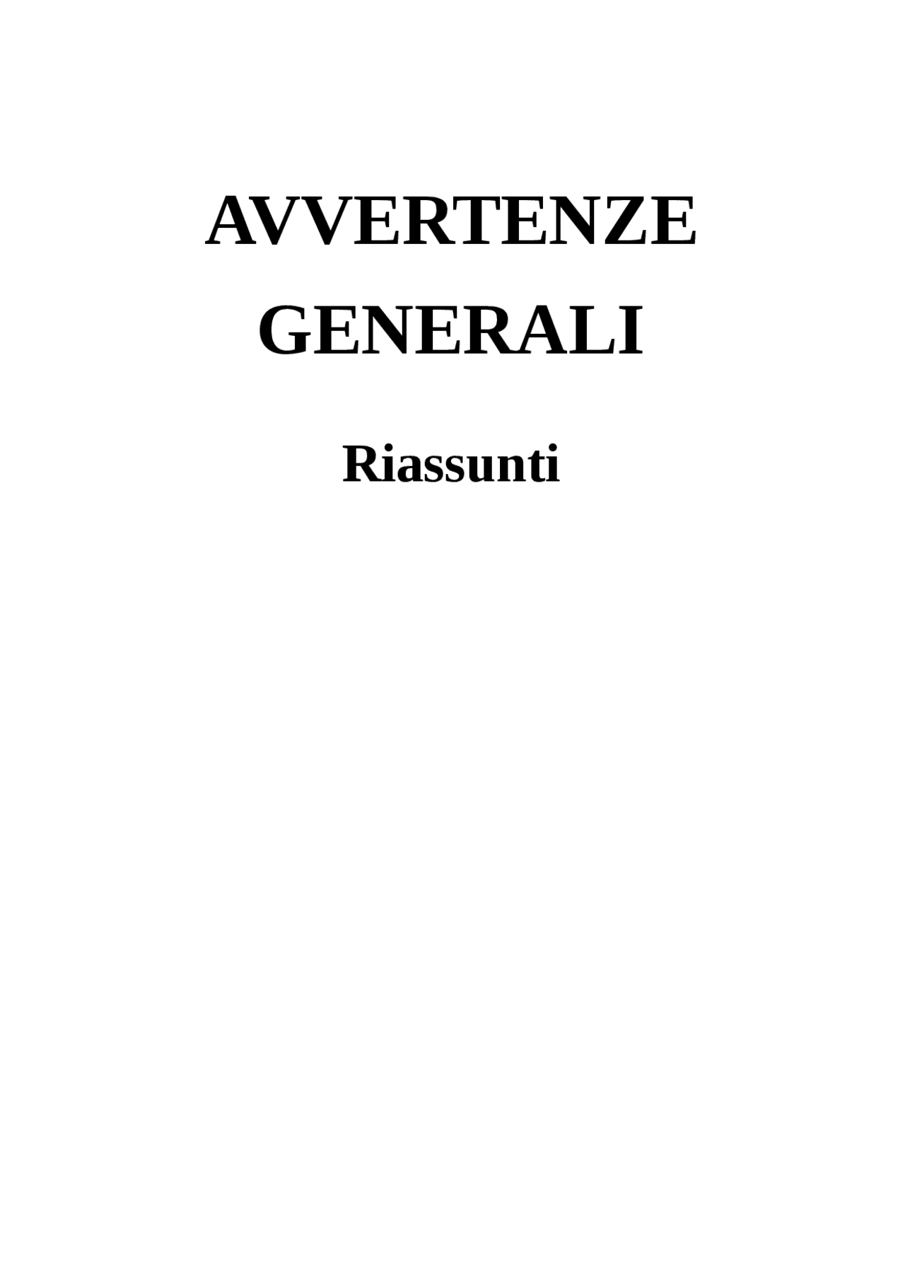Manuale Avvertenze Generali Per La Preparazione Al Concorso Docsity