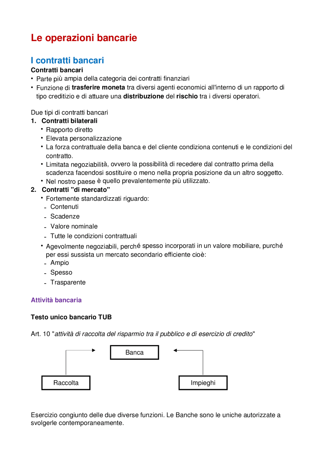 Le Operazioni Bancarie M Borroni N Oriani Docsity