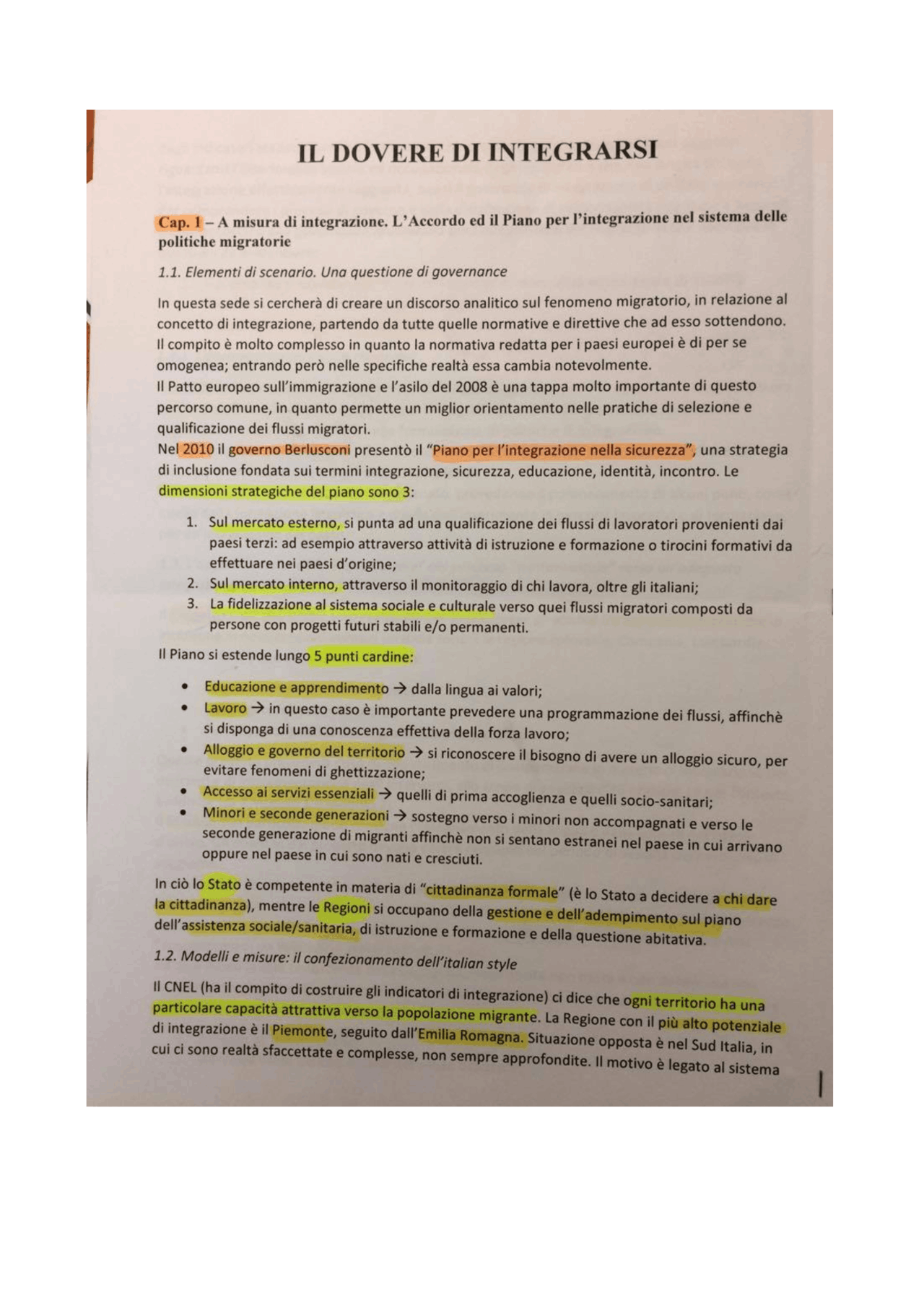 Il Dovere Di Integrarsi Dispense Di Sociologia Docsity