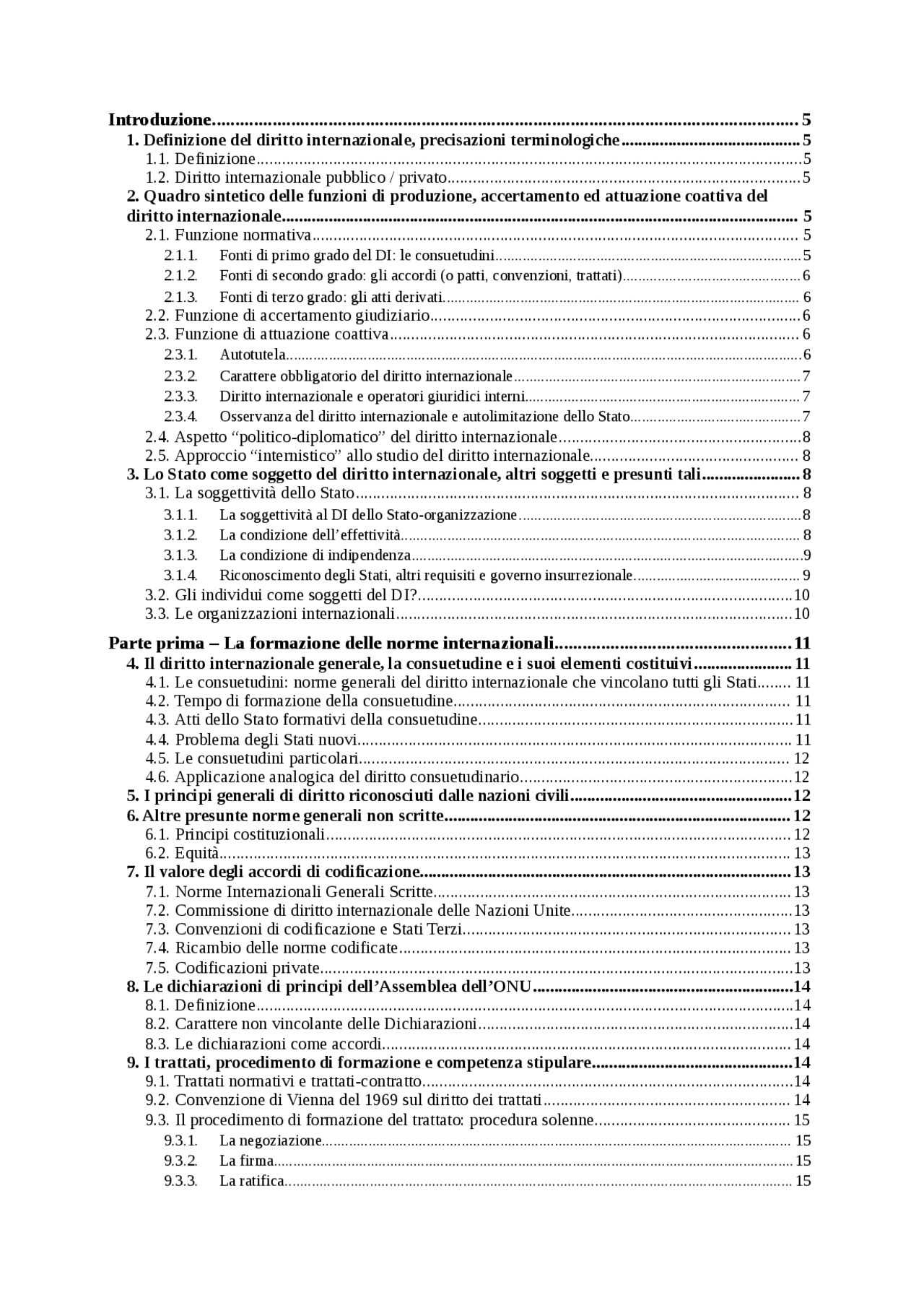 Ripasso Diritto Internazionale Docsity