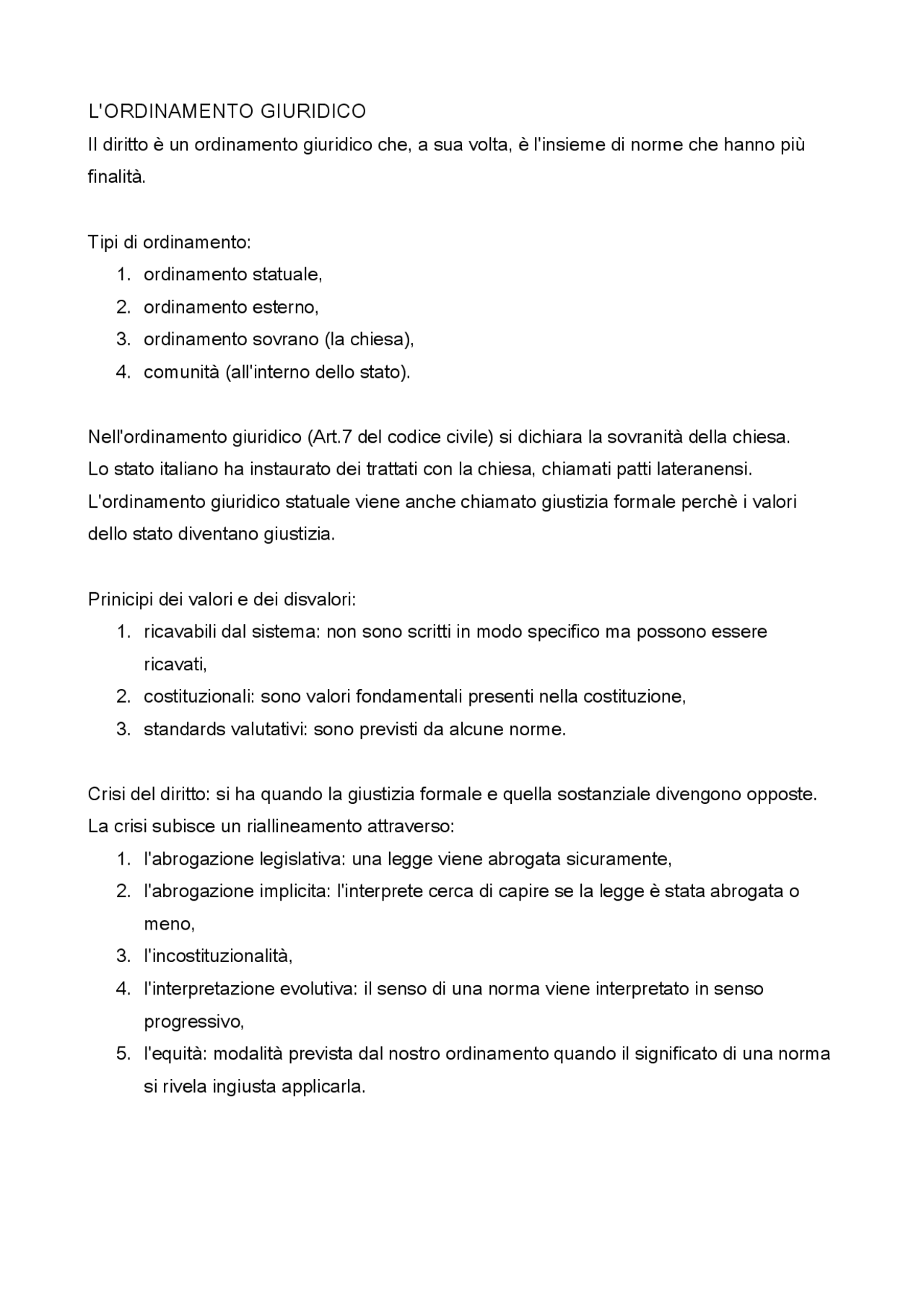 Riassunto Primo Semestre Diritto Privato Docsity