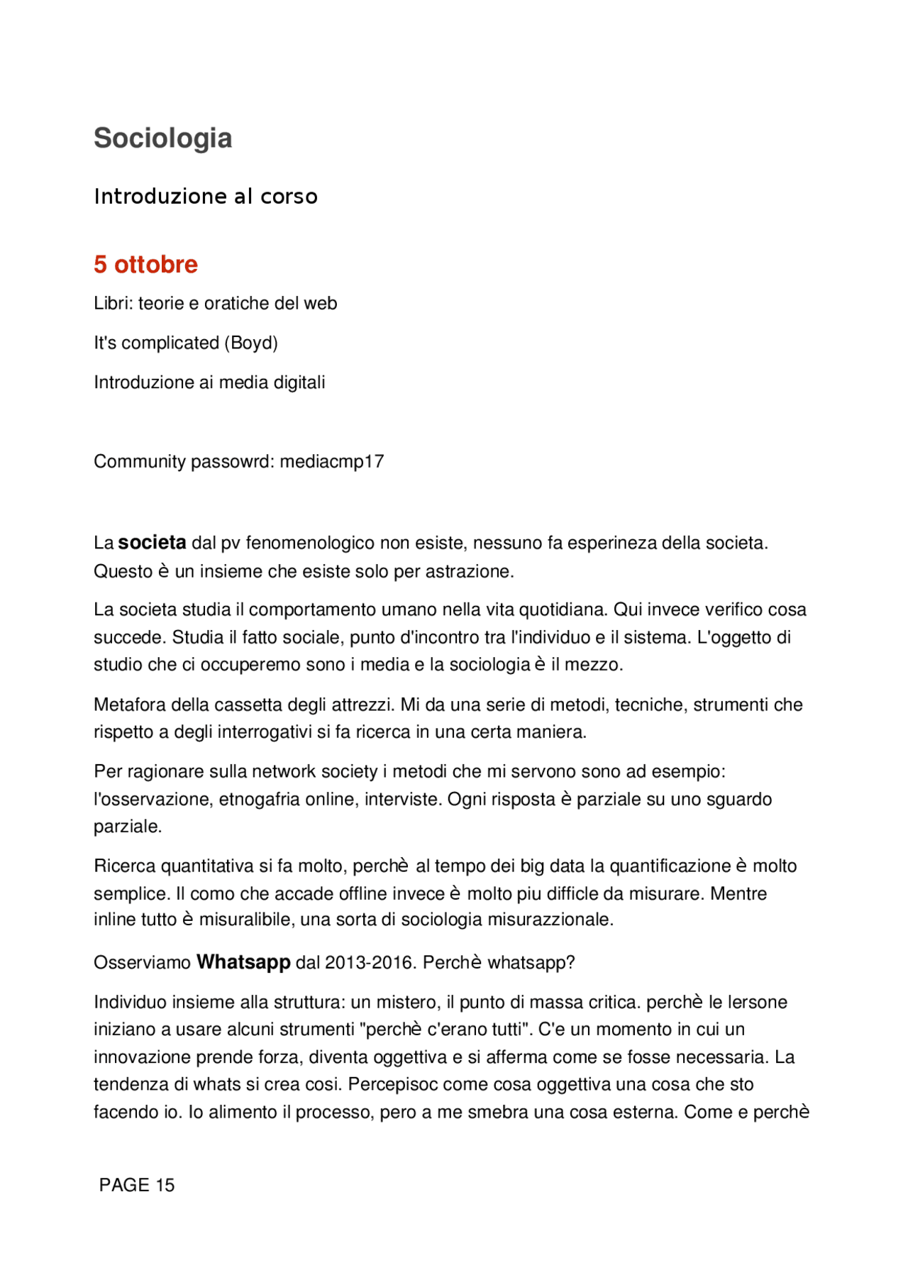 Appunti In Classe Di Sociologia Docsity