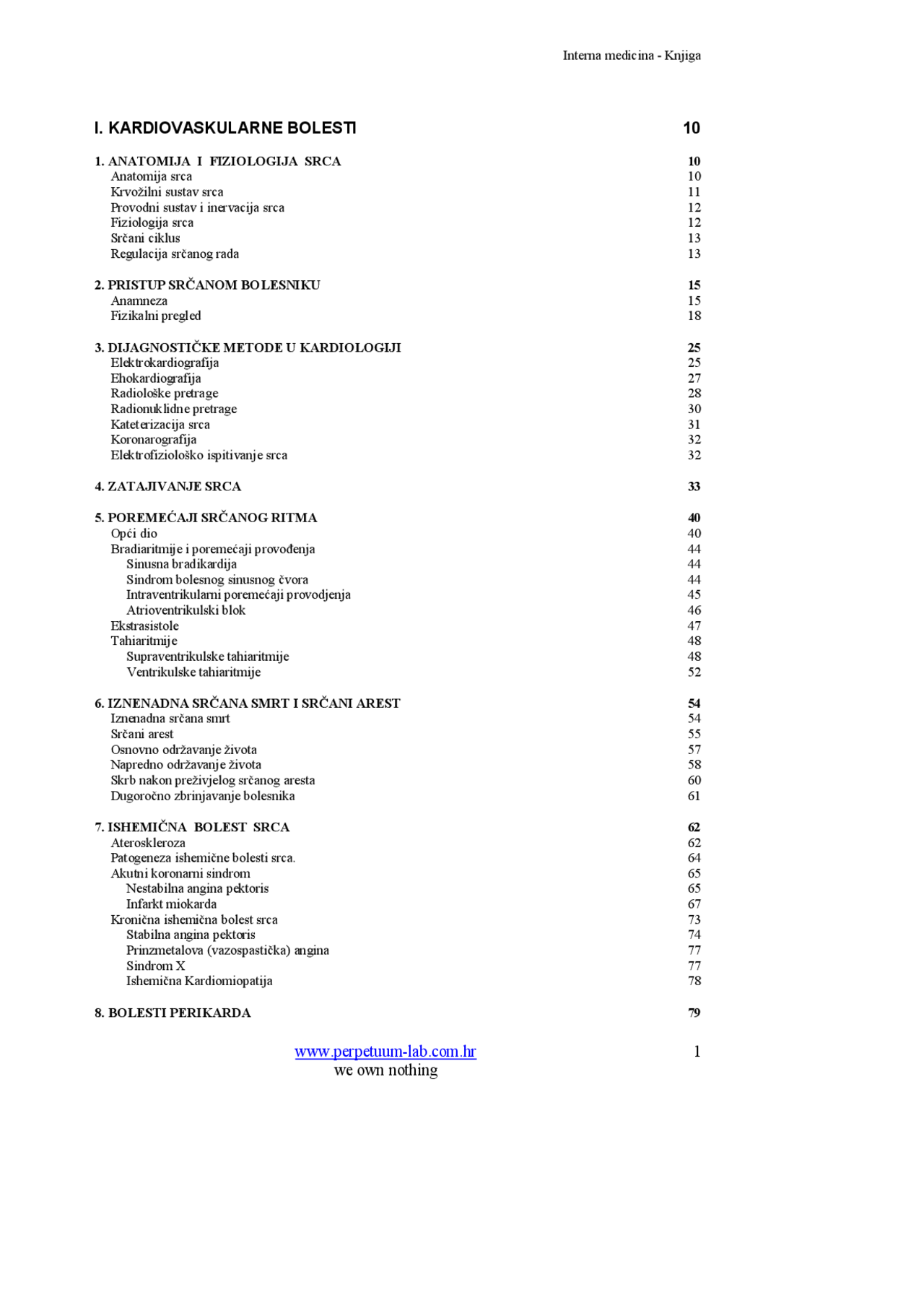 Interna medicina skripta mfub | Rezime' predlog Biomedicinski ...