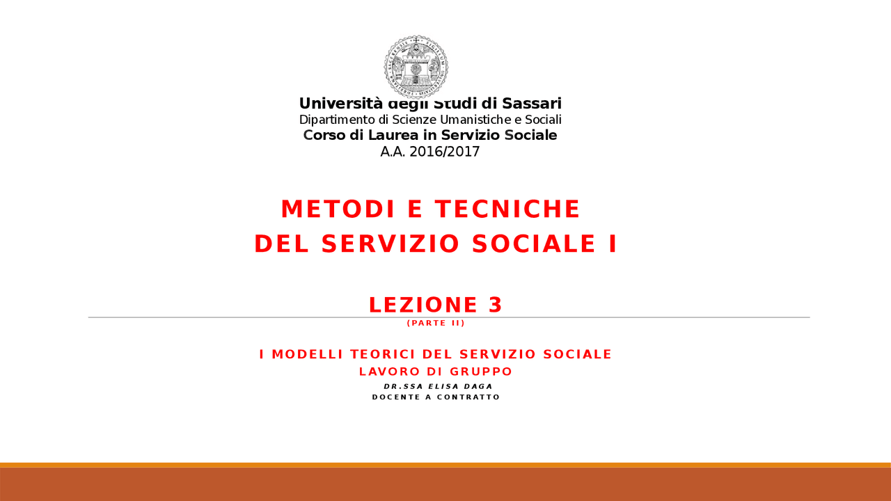 Metodi E Tecniche Del Servizio Sociale I Modelli Teorici 2 Docsity