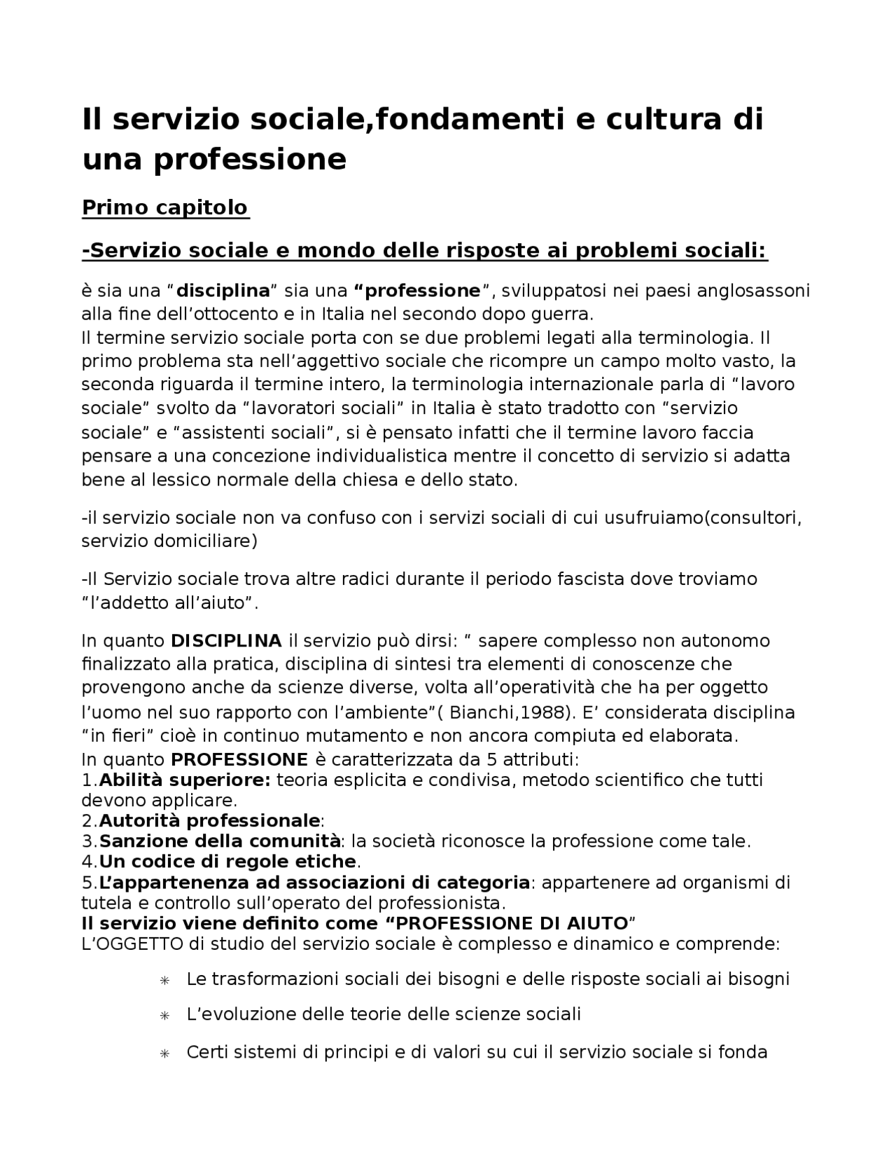 Il Servizio Sociale Di Elisabetta Neve Docsity