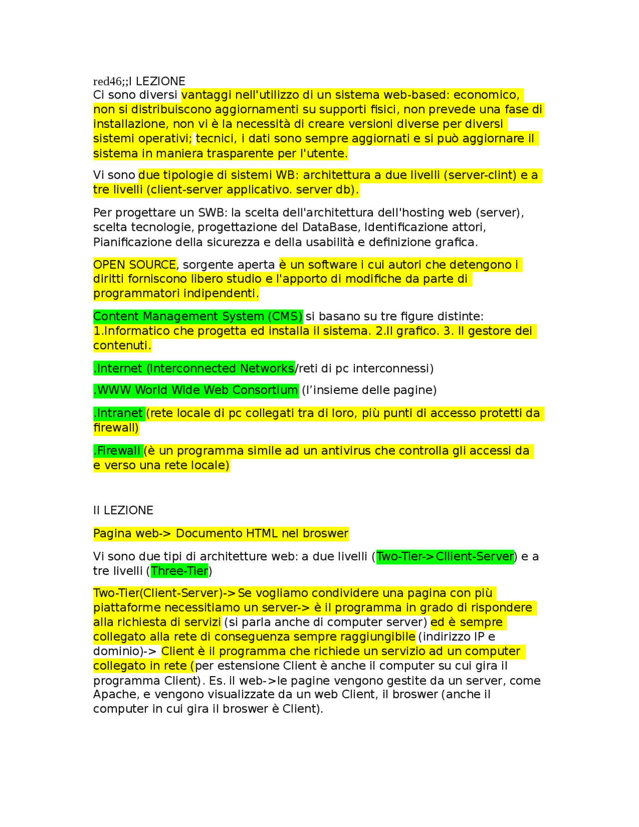 Appunti Sistema Web Based Appunti Di Sistemi Informatici Docsity
