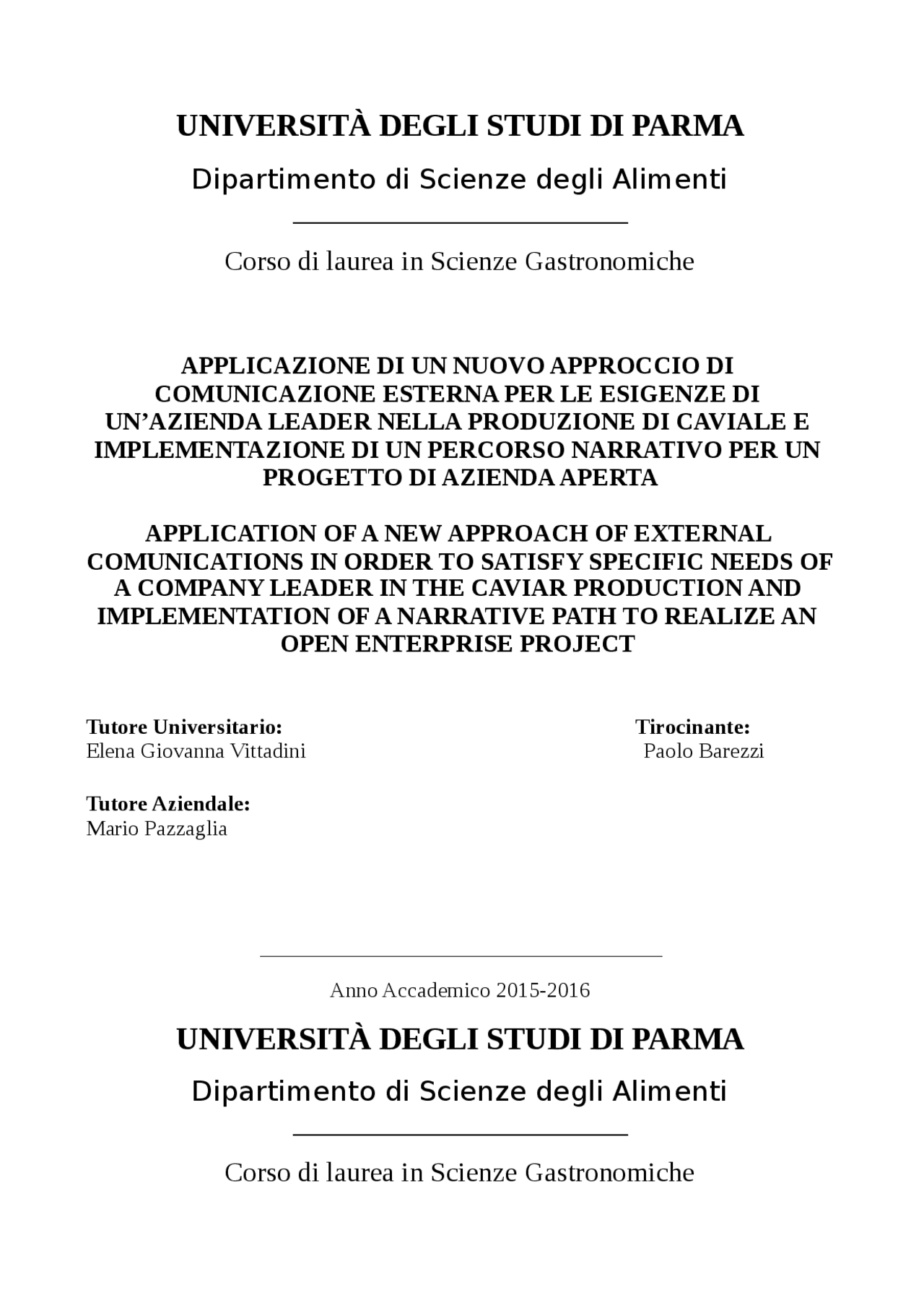 Tesi Laurea Triennale In Sg Tesi Di Laurea Di Scienze Agrarie Docsity