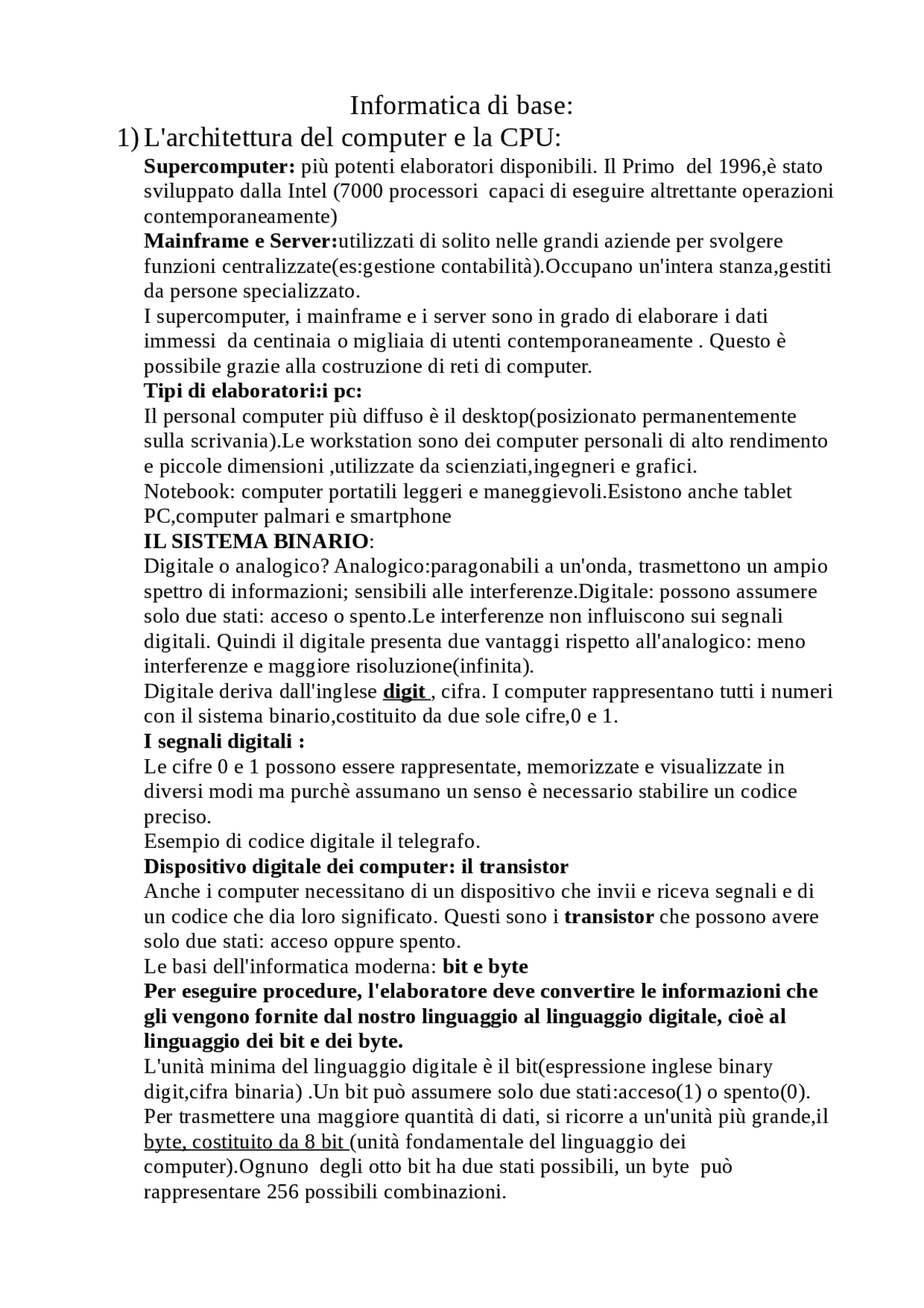 Riassunto Informatica Ict Profdraghi Iulm Docsity