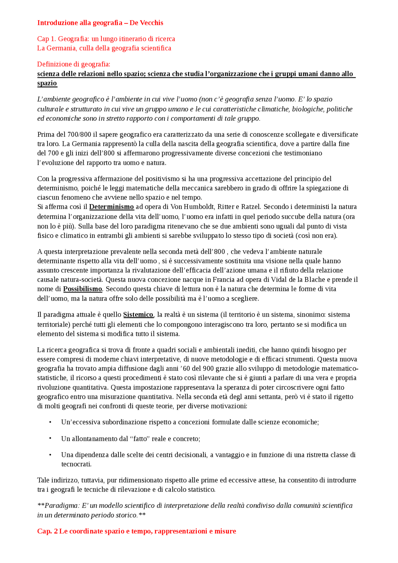 Geografia De Vecchis Docsity