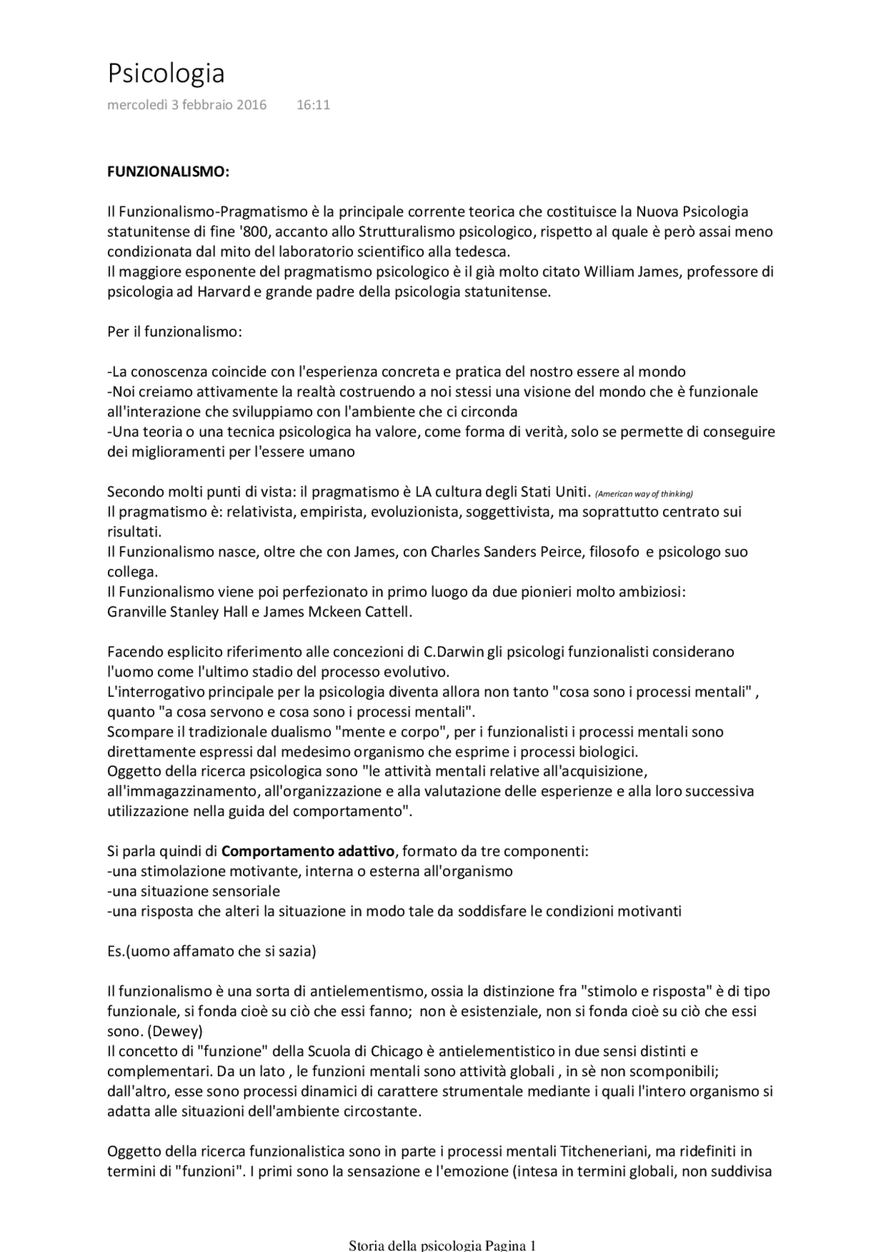 Storia Della Psicologia Docsity