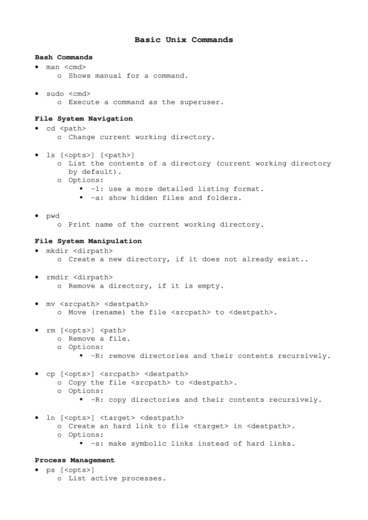 Comandi Base Di Linux Docsity
