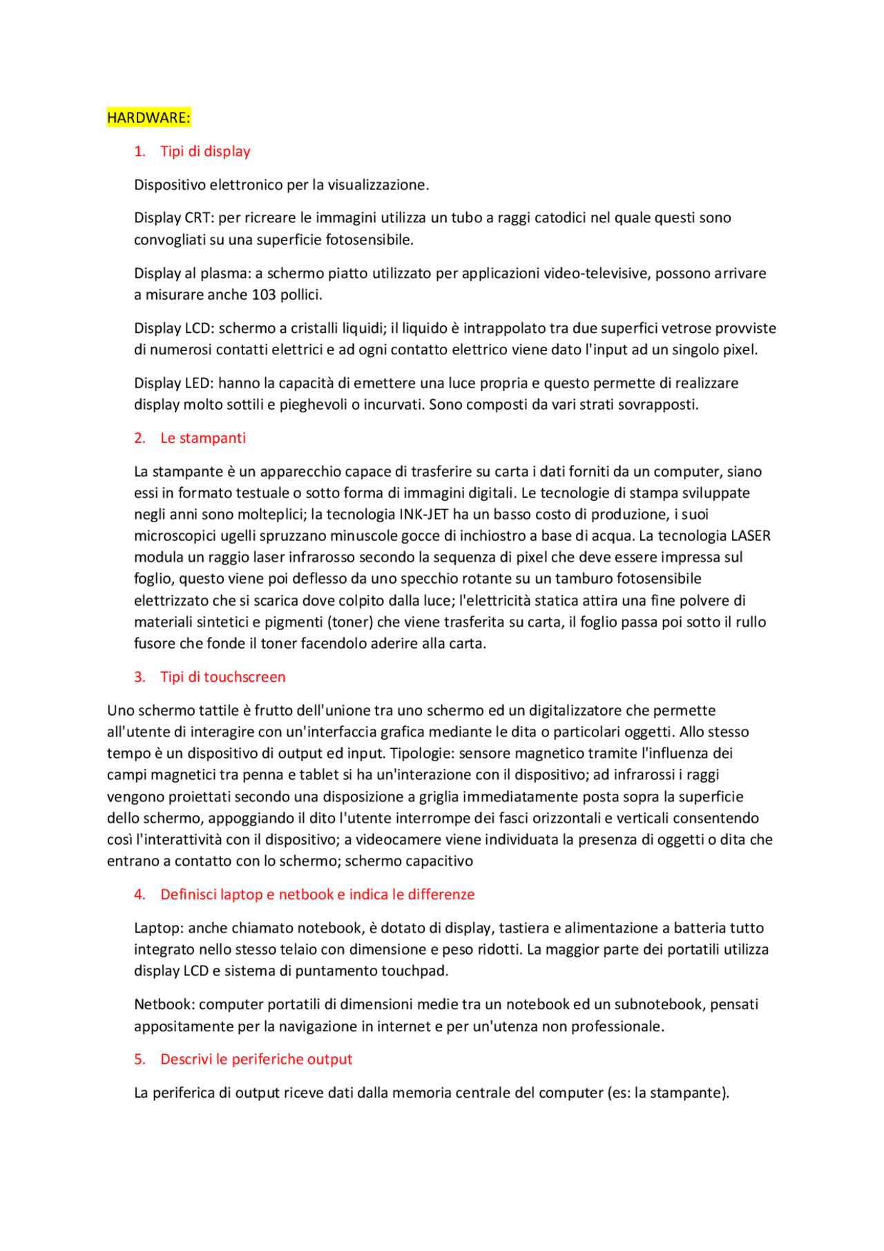 Domande Di Informatica Docsity