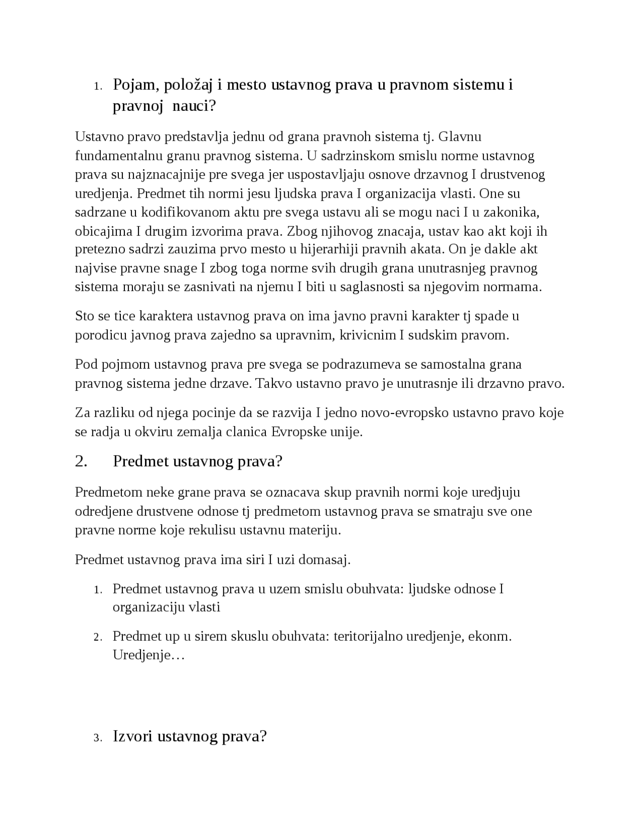 Skripta iz ustavnog prava, jedan deo 10 pitanja novi sad | Rezime ...