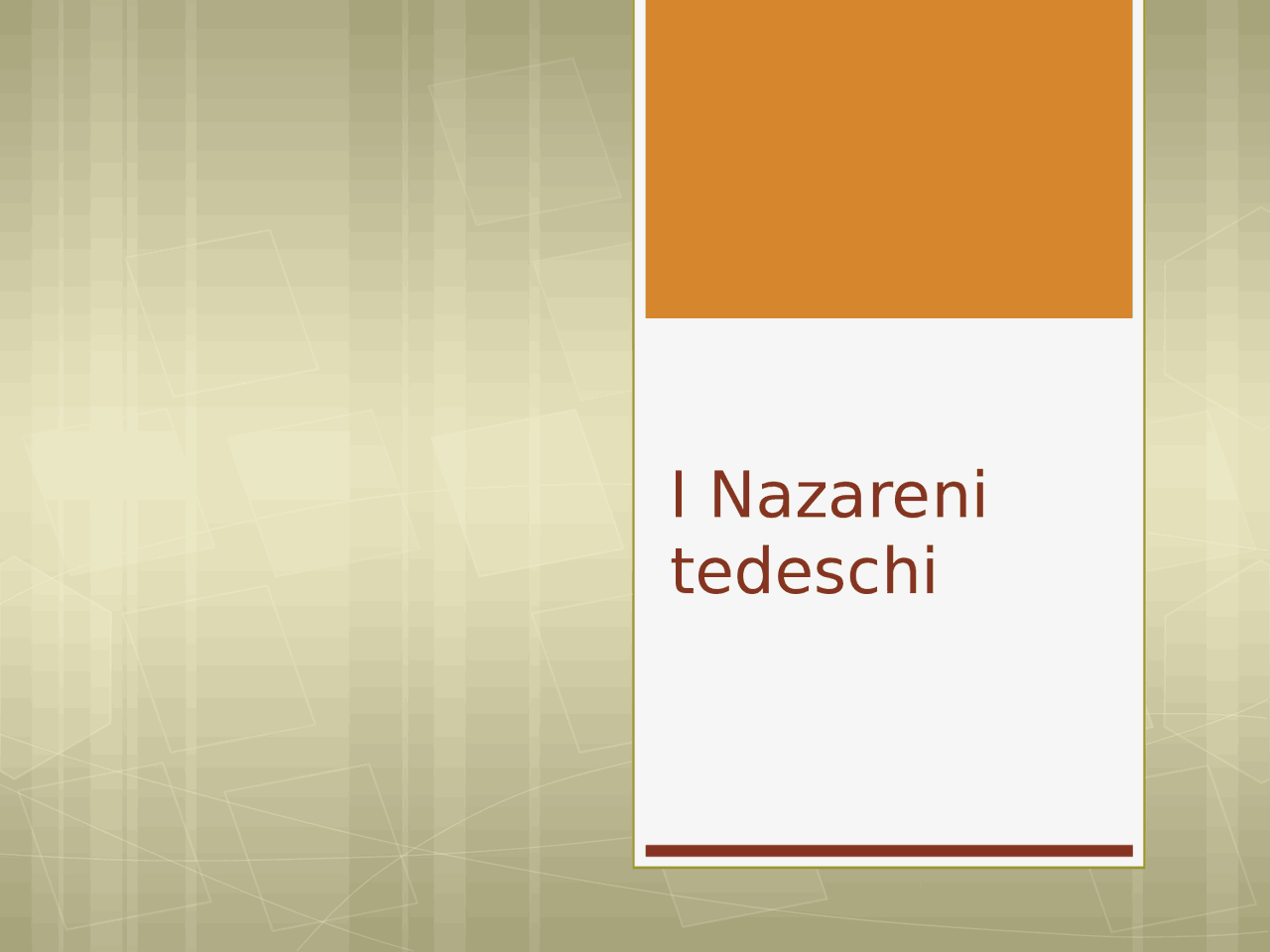 I nazareni tedeschi e le loro opere a Roma - Docsity