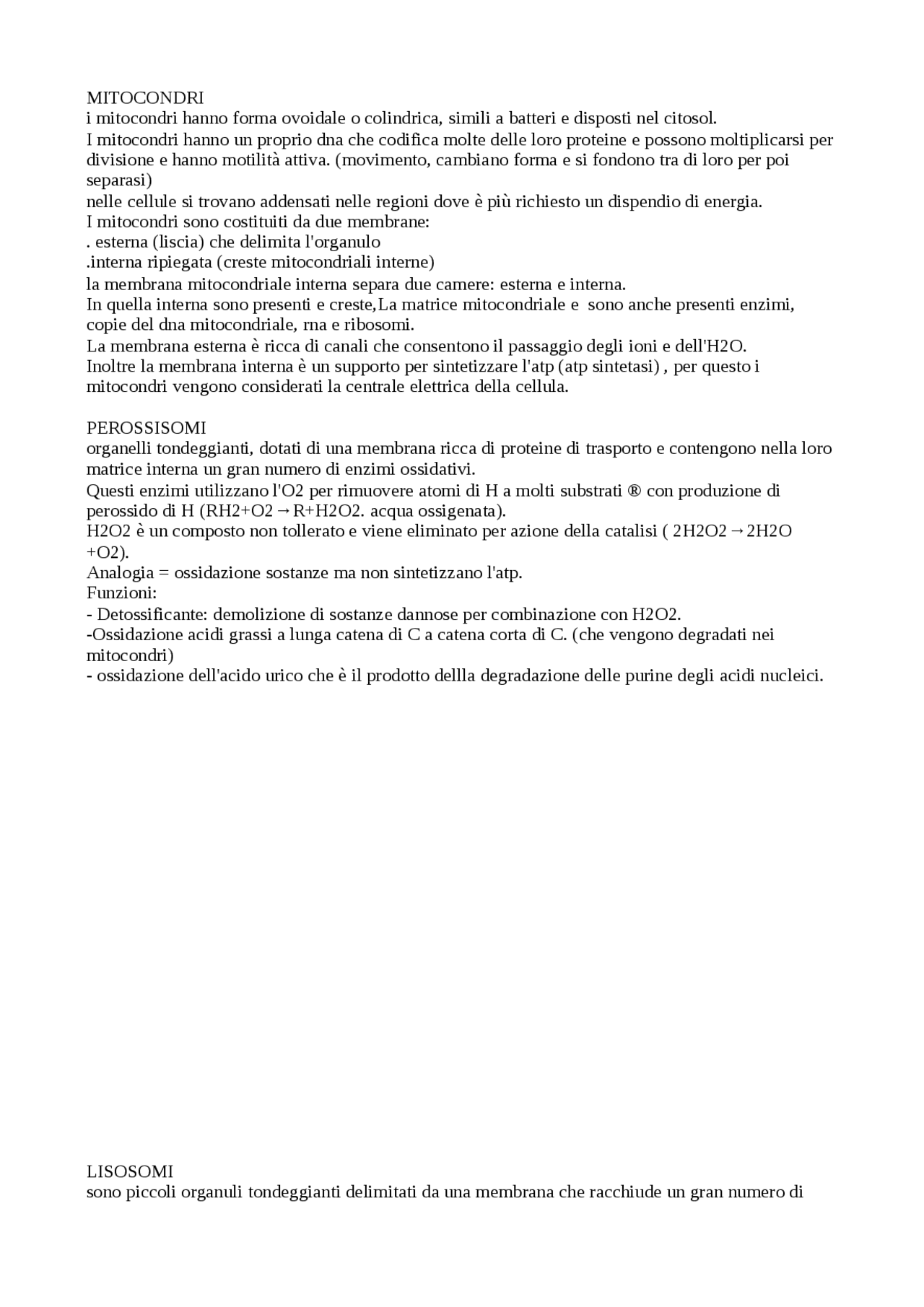 Fisiologia Cellulare Docsity