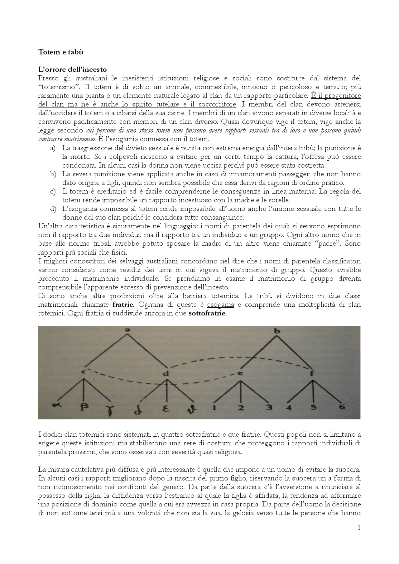 Totem E Tabù Di Sigmund Freud Docsity