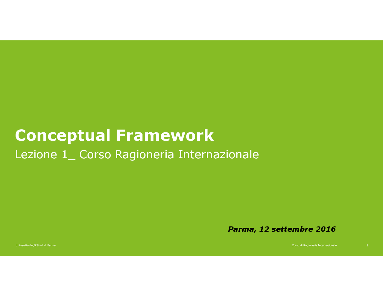 Principi ifrs framework - Docsity